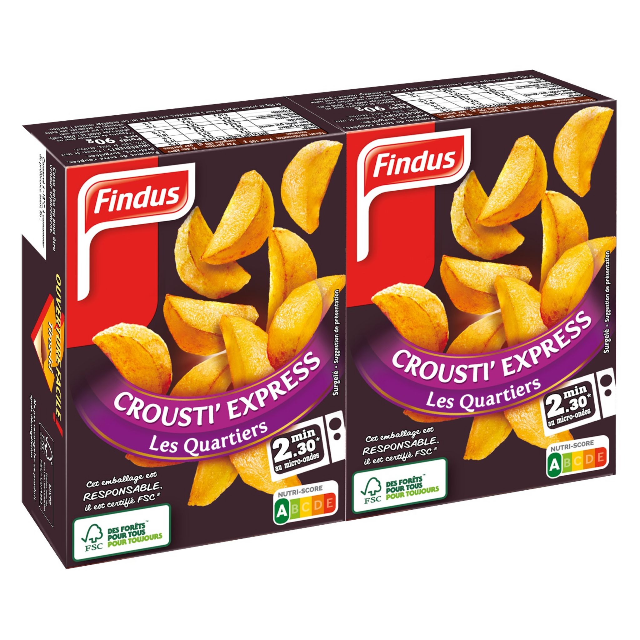 FINDUS Crousti' Express quartiers de pomme de terre 180g pas cher ...