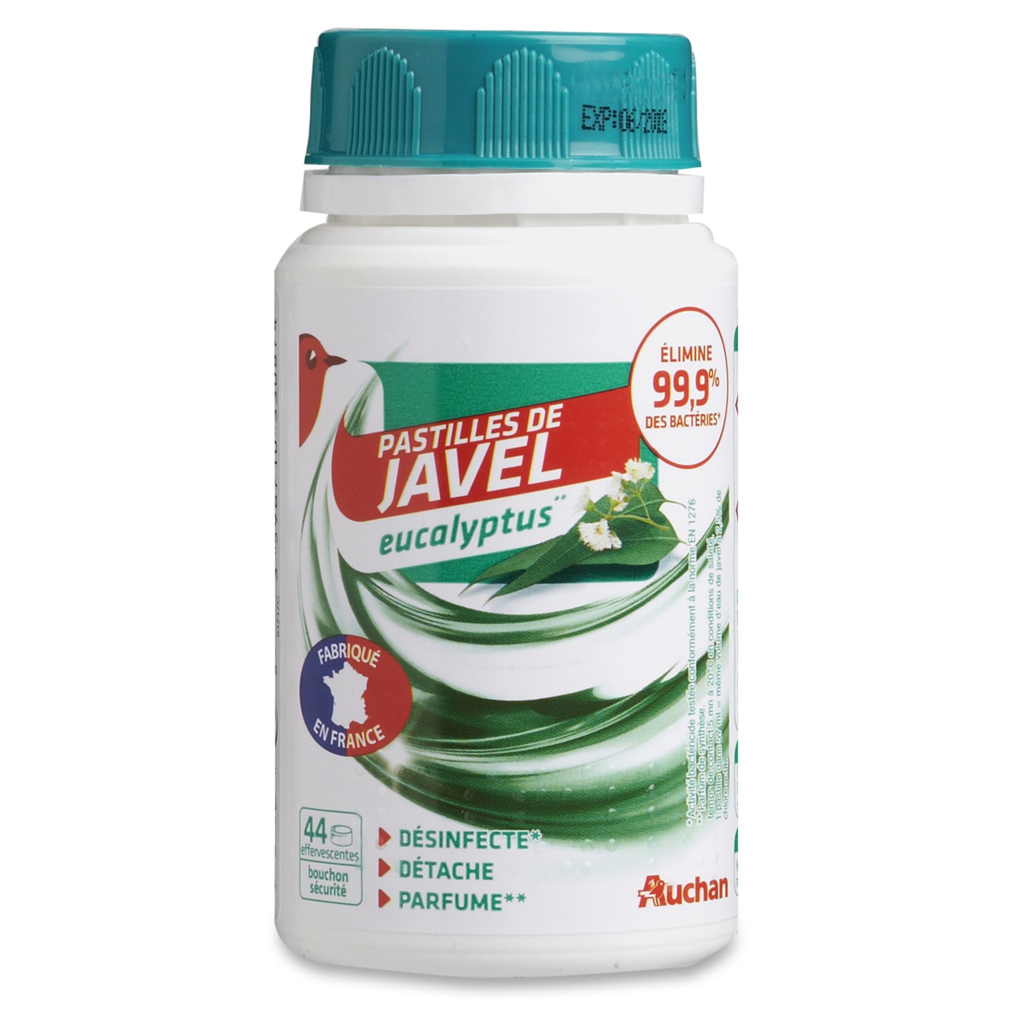 AUCHAN Pastilles de javel à l'eucalyptus 44 pastilles pas cher - Auchan.fr