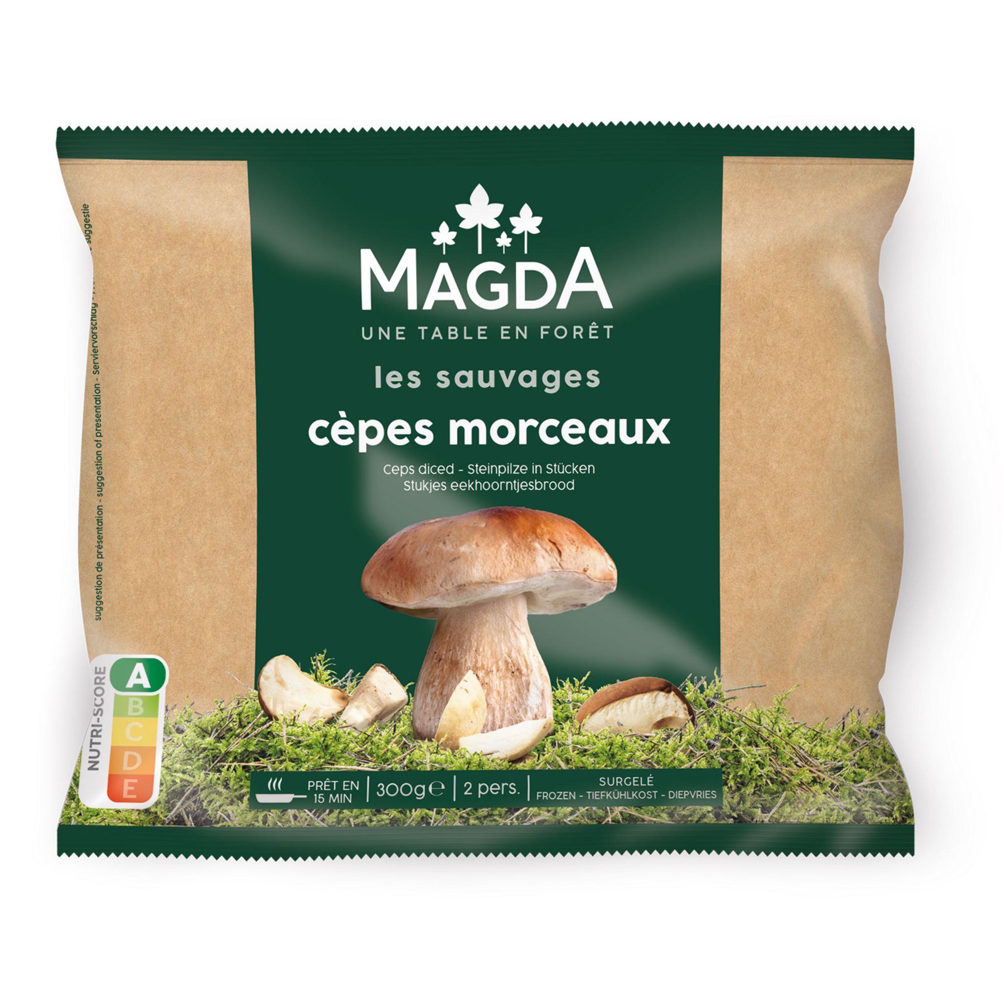 MAGDA Cèpes en morceaux 2 portions 300g pas cher - Auchan.fr
