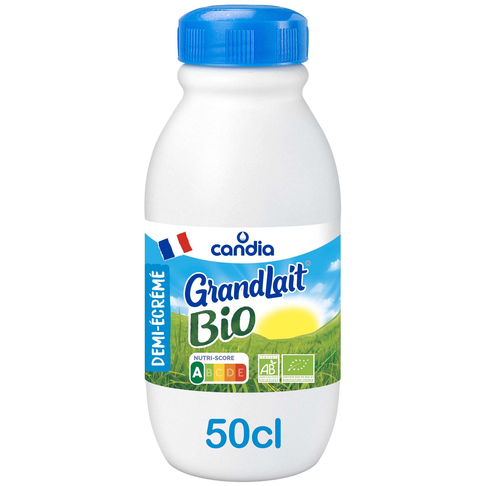 CANDIA Lait demi-écrémé bio 50cl pas cher - Auchan.fr