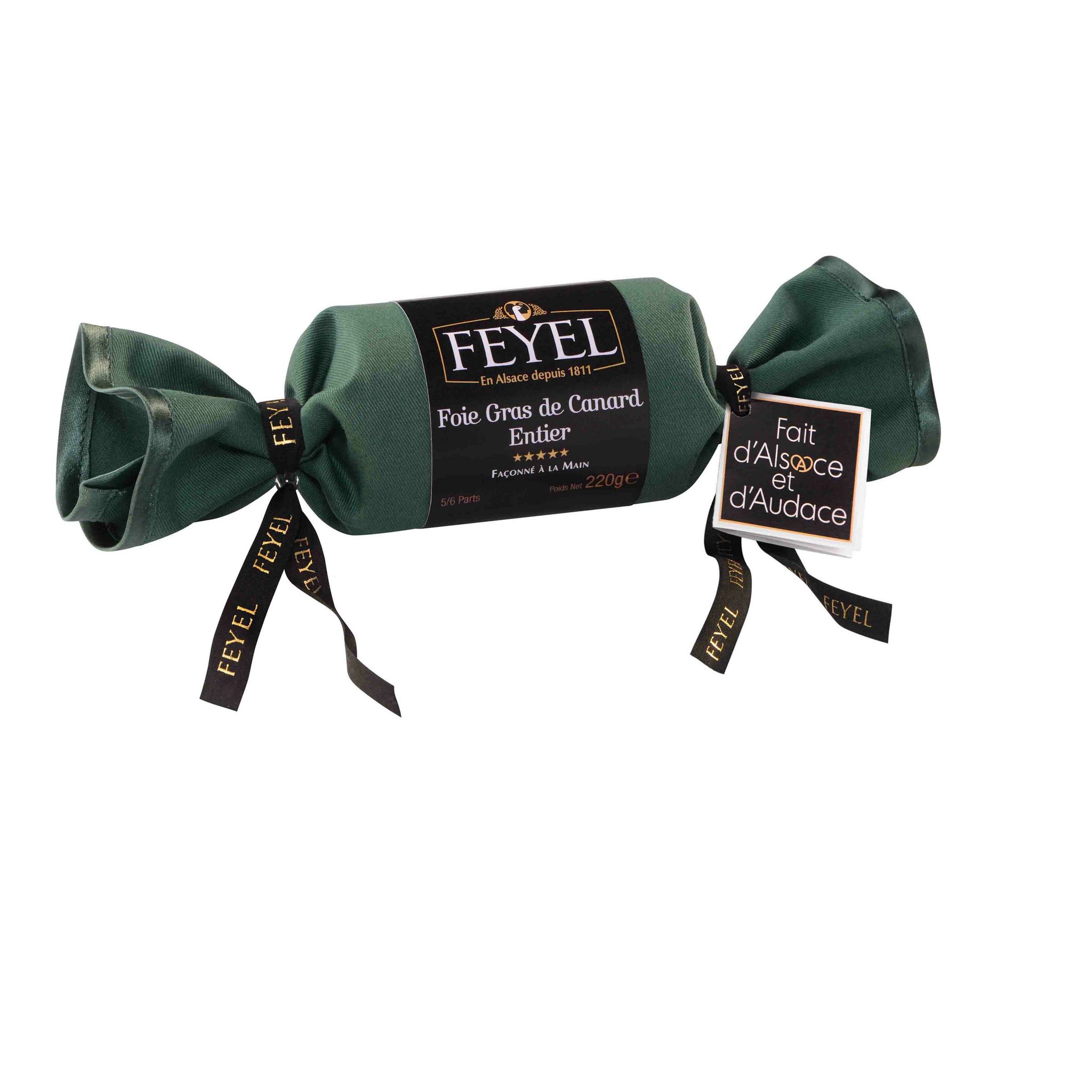 FEYEL Foie gras de canard entier d'Alsace 5-6 parts 220g pas cher ...