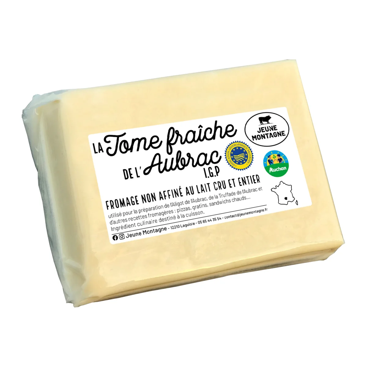 JEUNE MONTAGNE CULTIVONS LE BON Tomme fraîche de l'Aubrac au lait cru ...