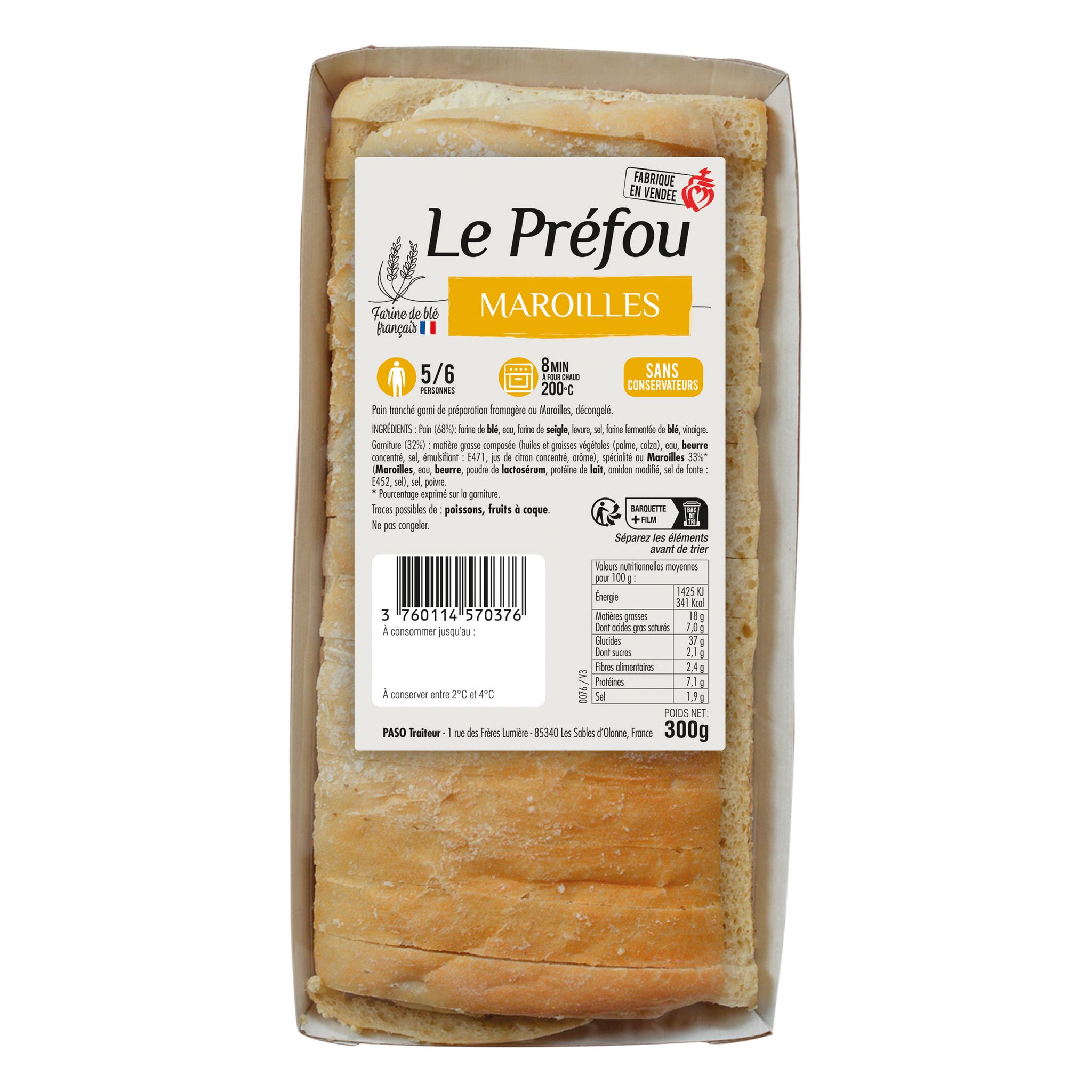 PASO Préfou maroilles 5/6 personnes 300g pas cher - Auchan.fr