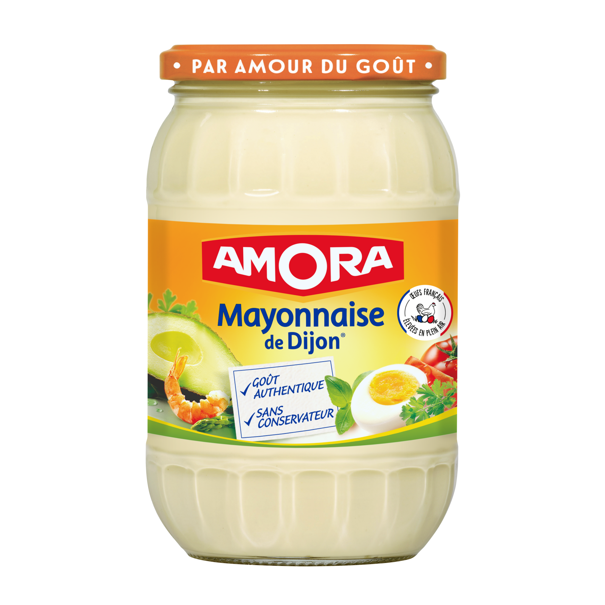 AMORA Mayonnaise de Dijon sans conservateur en bocal 725g pas cher ...