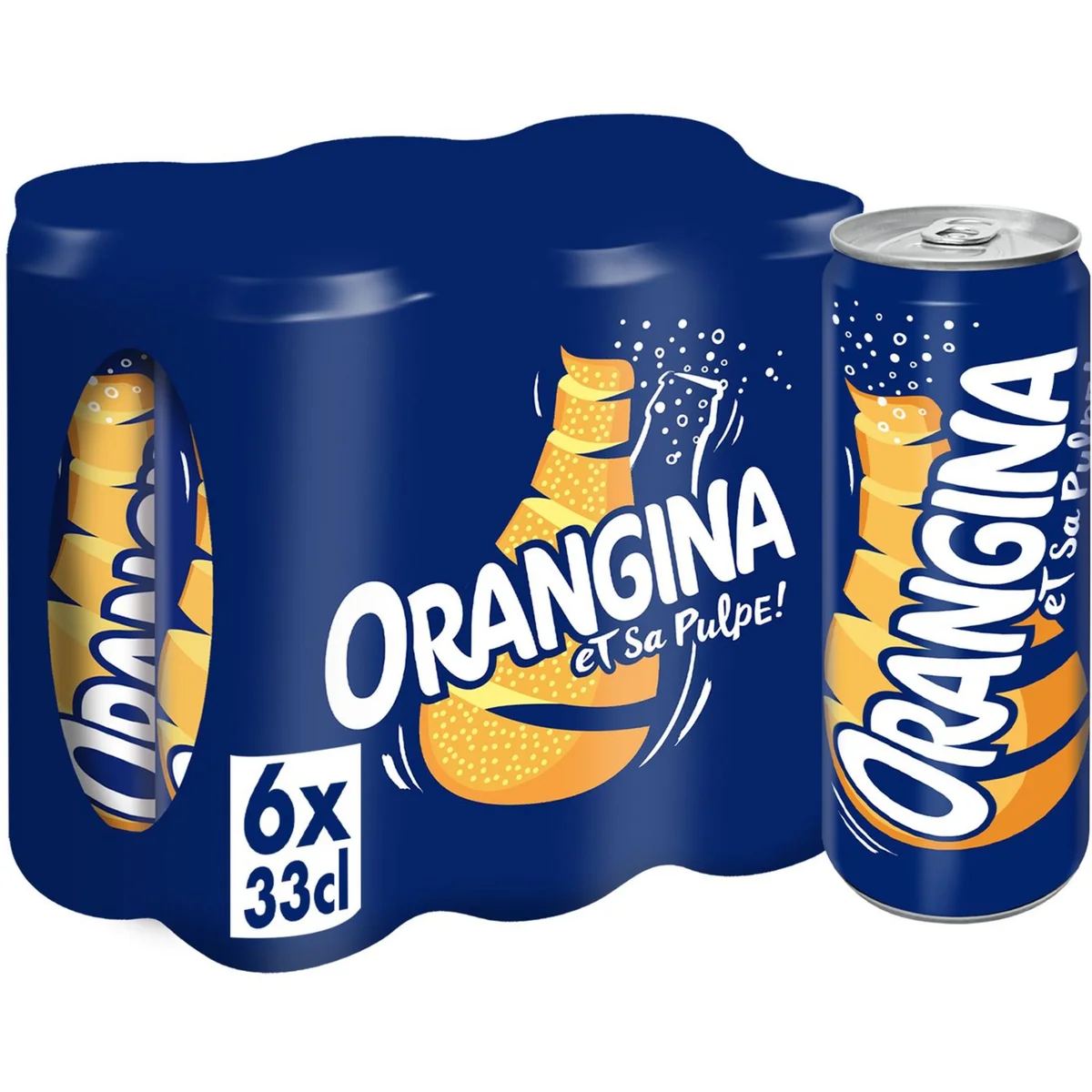 ORANGINA Boisson gazeuse à l'orange boîtes slim 6x33cl pas cher - Auchan.fr