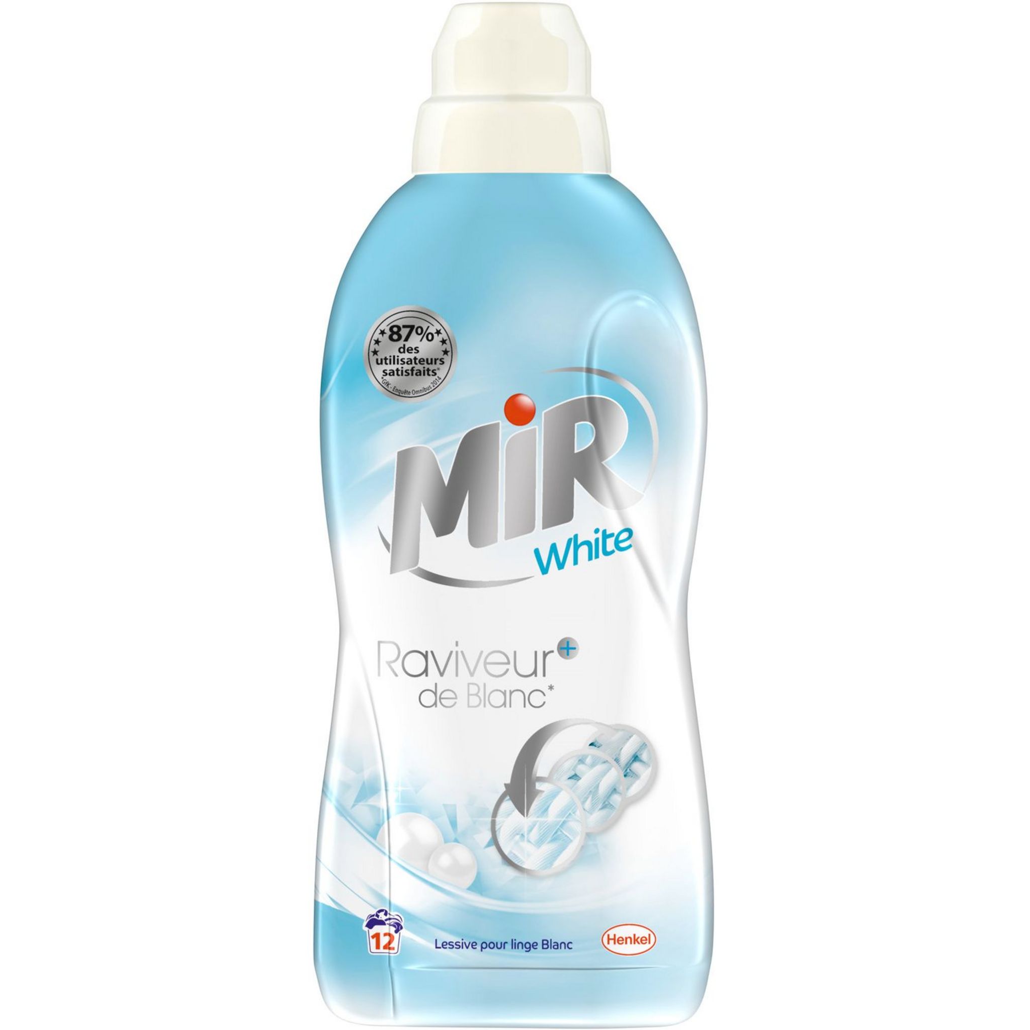MIR White lessive liquide raviveur de blanc 12 lavages 750ml pas cher ...