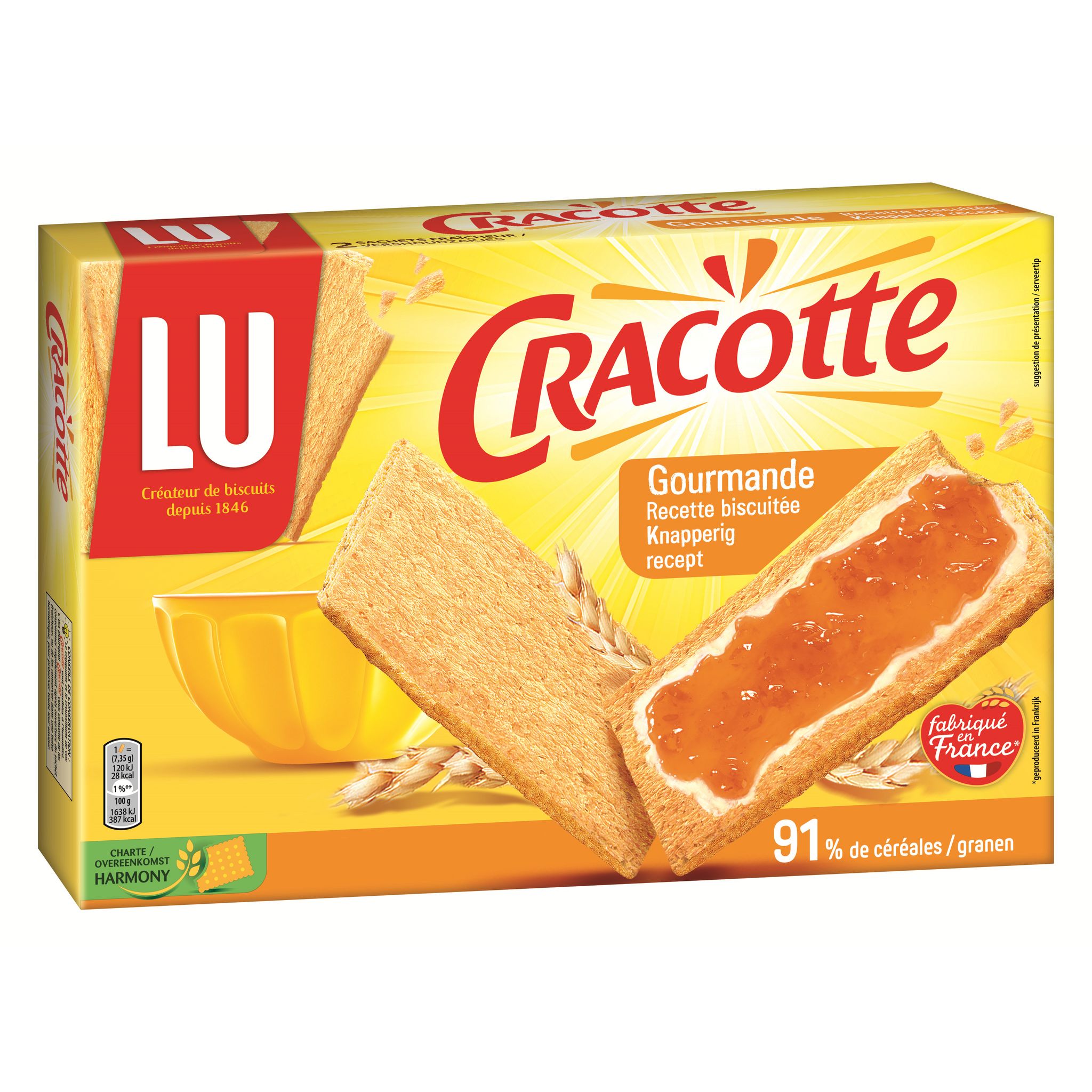 CRACOTTE Tartine croustillante gourmande recette biscuitée lot de 3 ...