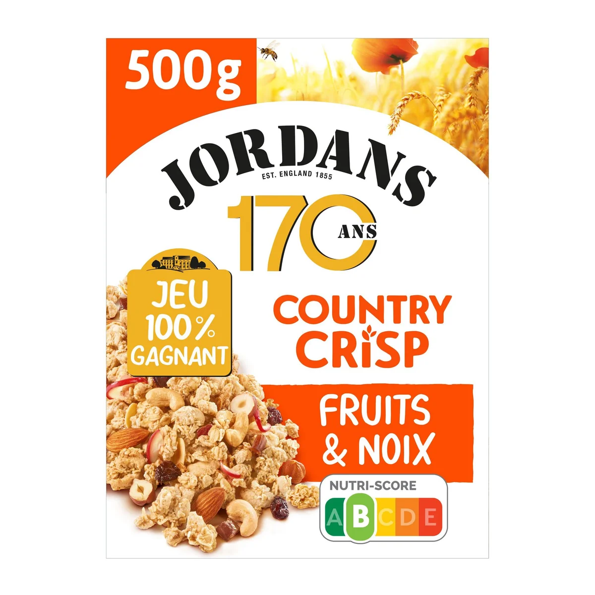 JORDAN'S Country Crisp Céréales fruits et noix 500g pas cher - Auchan.fr