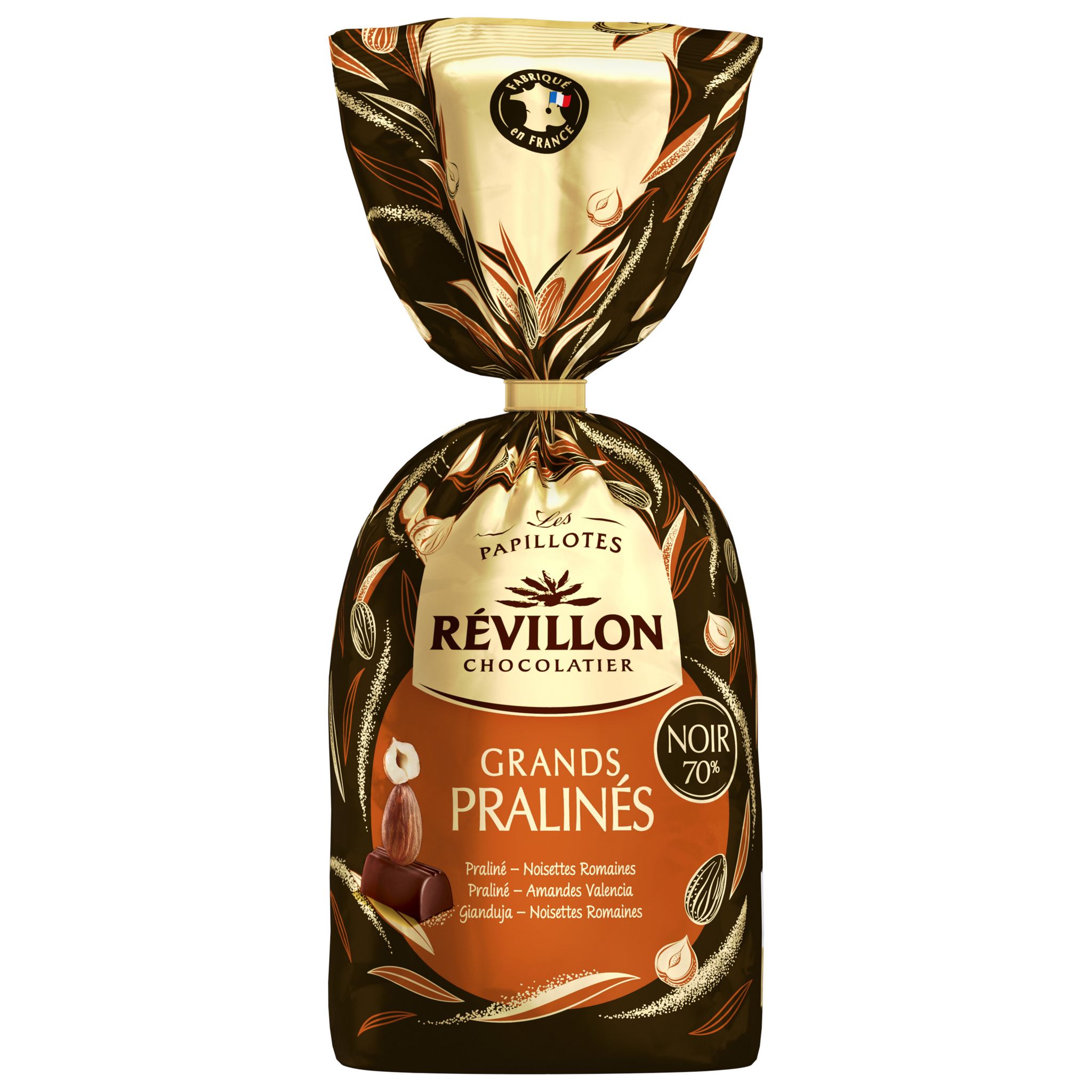 REVILLON CHOCOLATIER Assortiment grands pralinés chocolat noir 375g pas ...