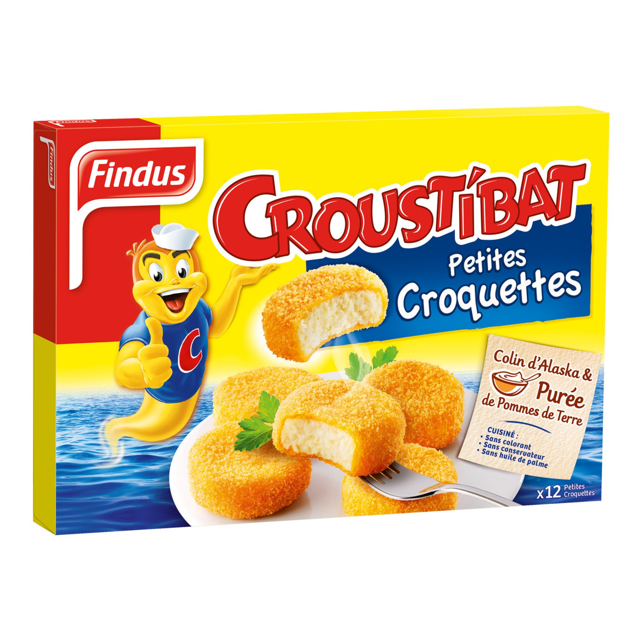 FINDUS Croustibat' Petite croquette de poisson pané 12 pièces 360g pas ...