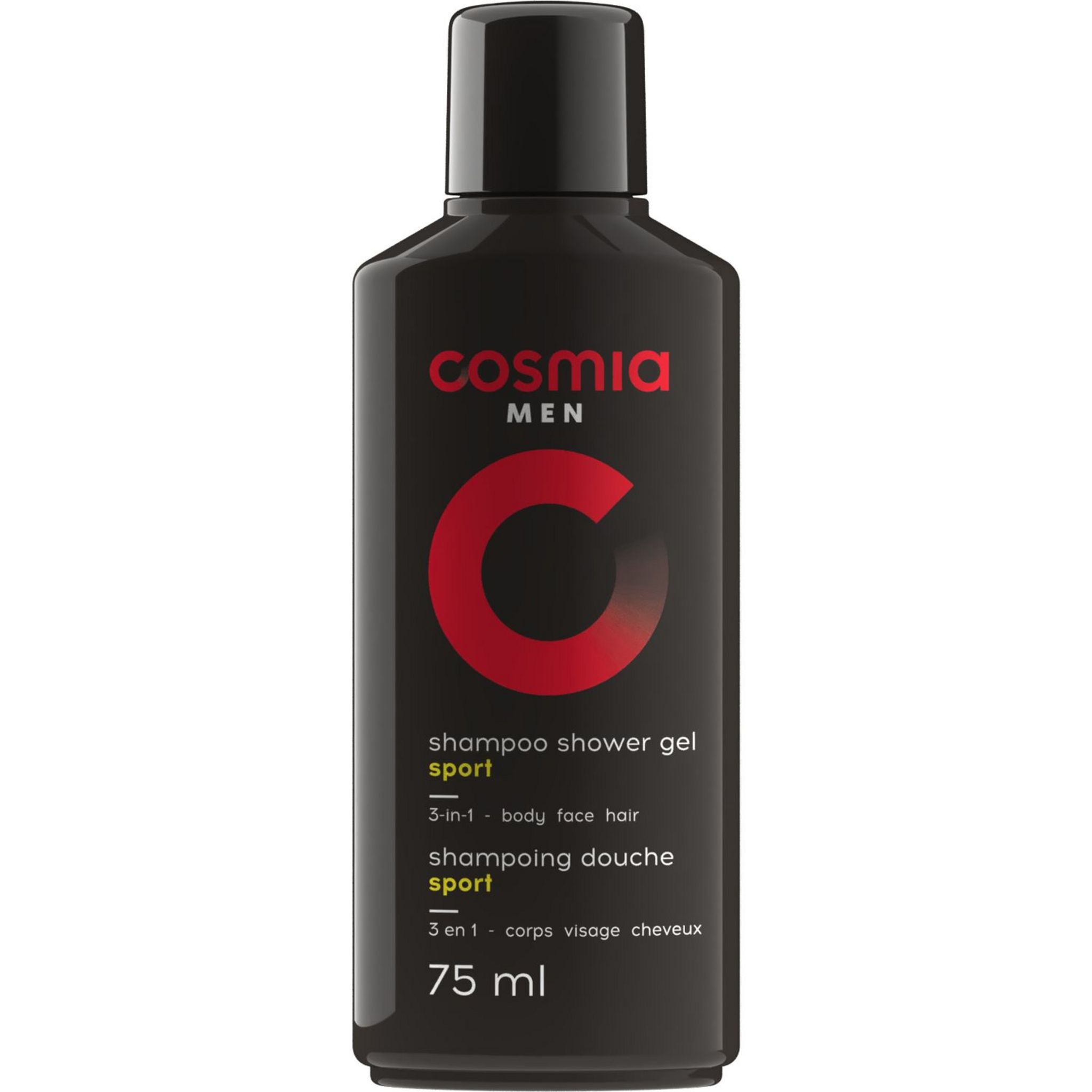 COSMIA Men shampoing douche sport corps, visage et cheveux 75ml pas ...