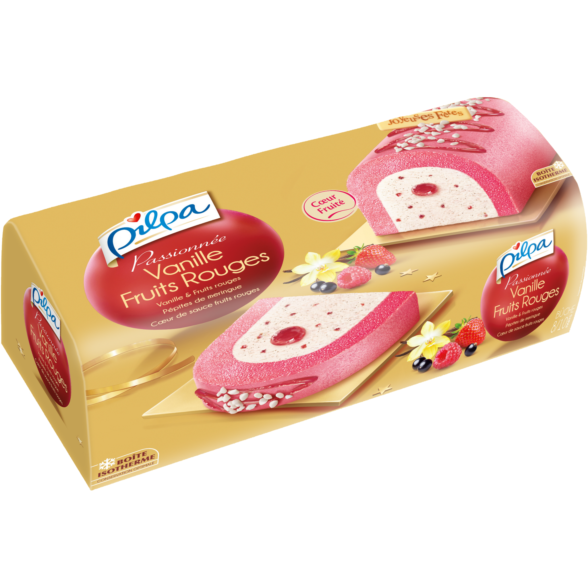 PILPA Bûche glacée vanille fruits rouges 8-10 parts 534g pas cher ...