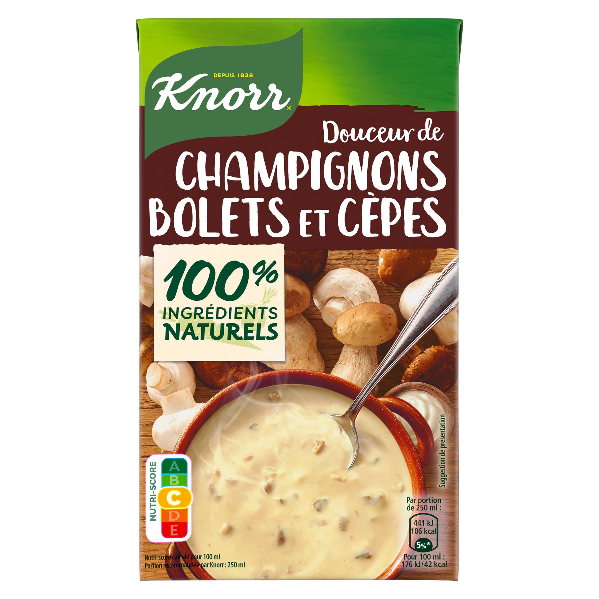 KNORR Soupe douceur de champignons bolets et cèpes 4 personnes 1l pas ...