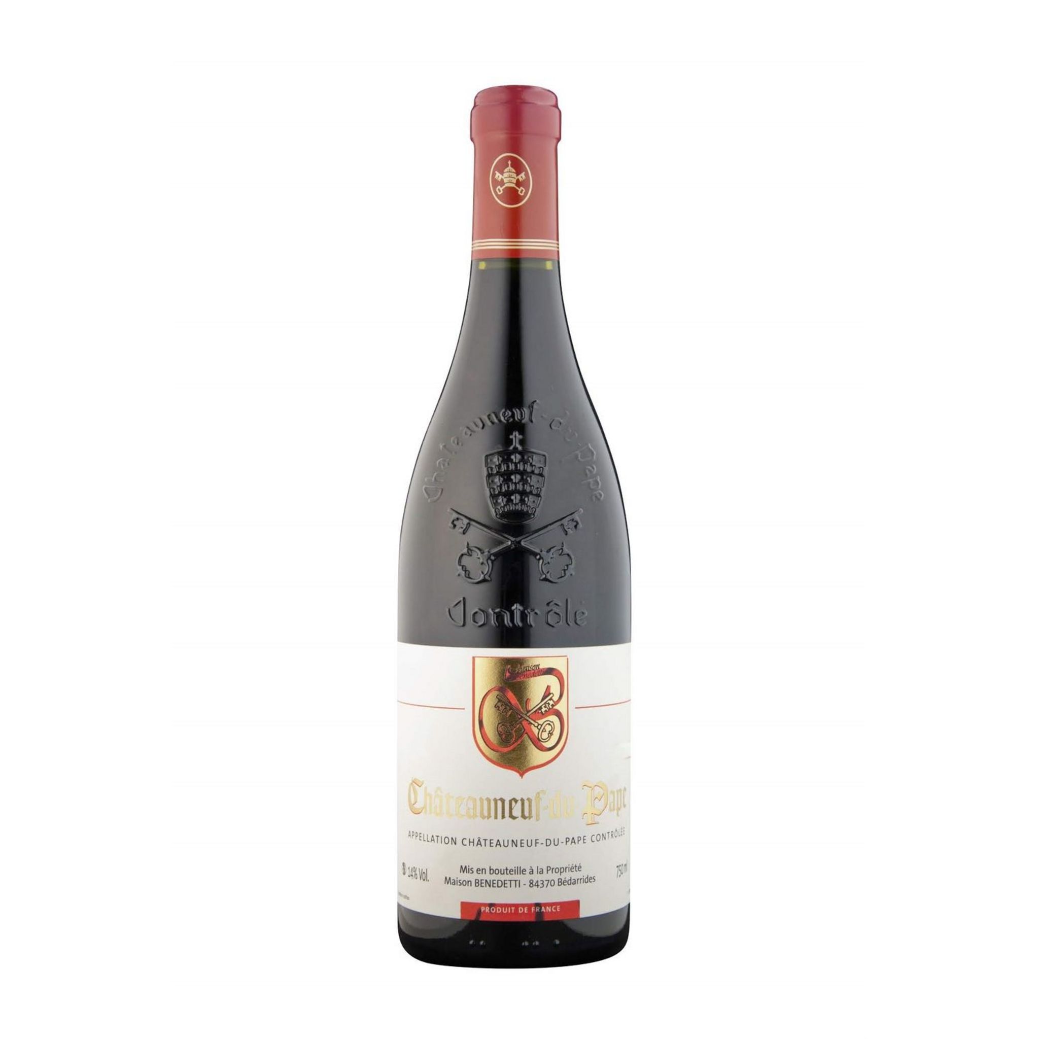 Vin rouge AOP Châteauneuf-du-Pape Maison Benedetti bio 2017 75cl pas ...