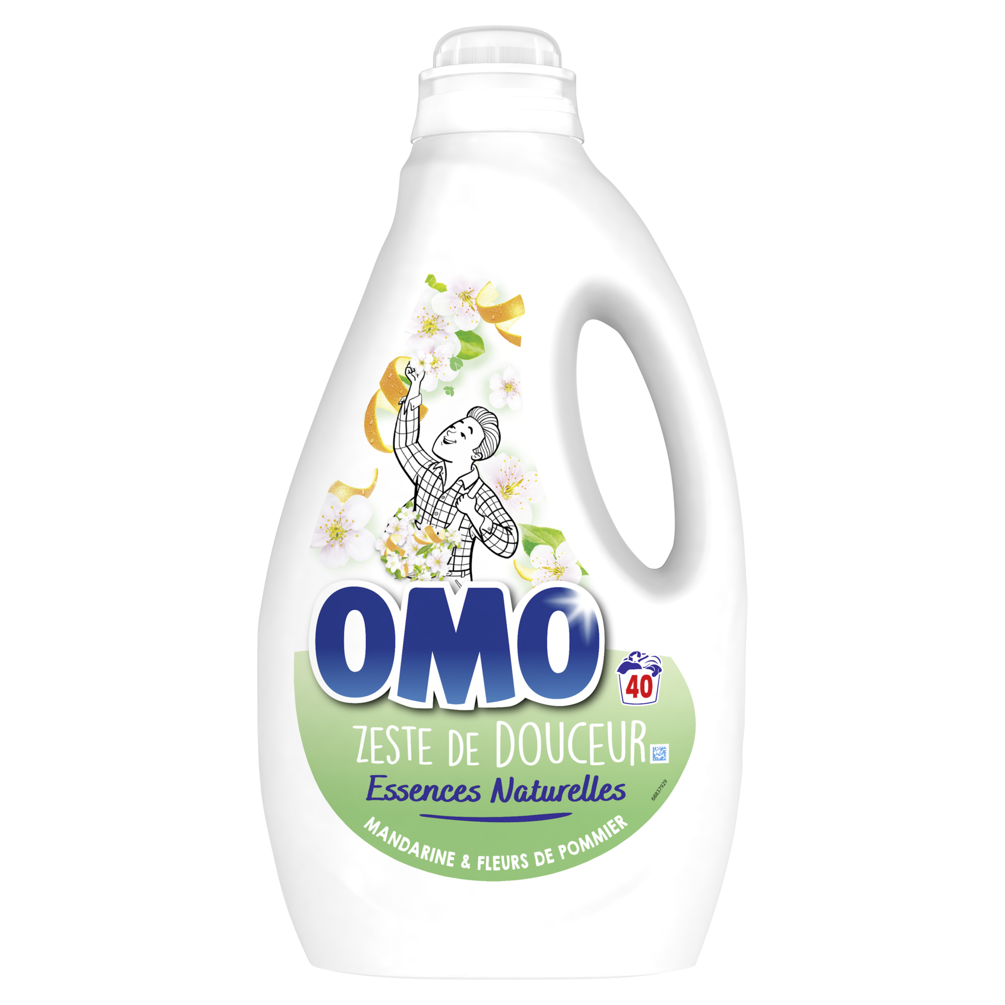 OMO Lessive liquide mandarine & fleurs de pommier 40 lavages 2l pas ...