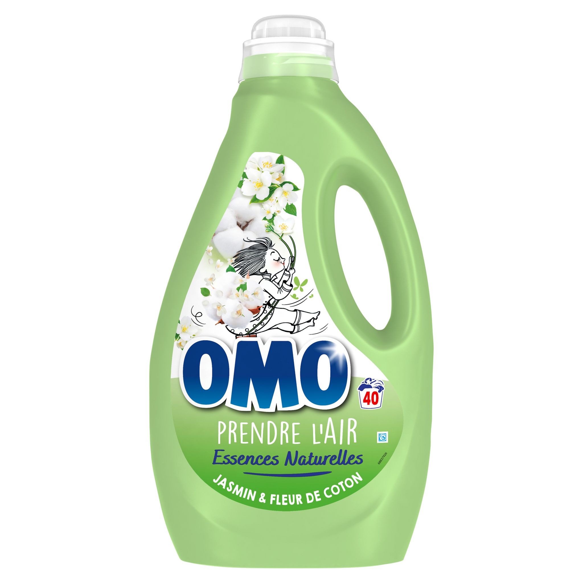 OMO Lessive liquide jasmin & fleur de coton 40 lavages 2l pas cher ...