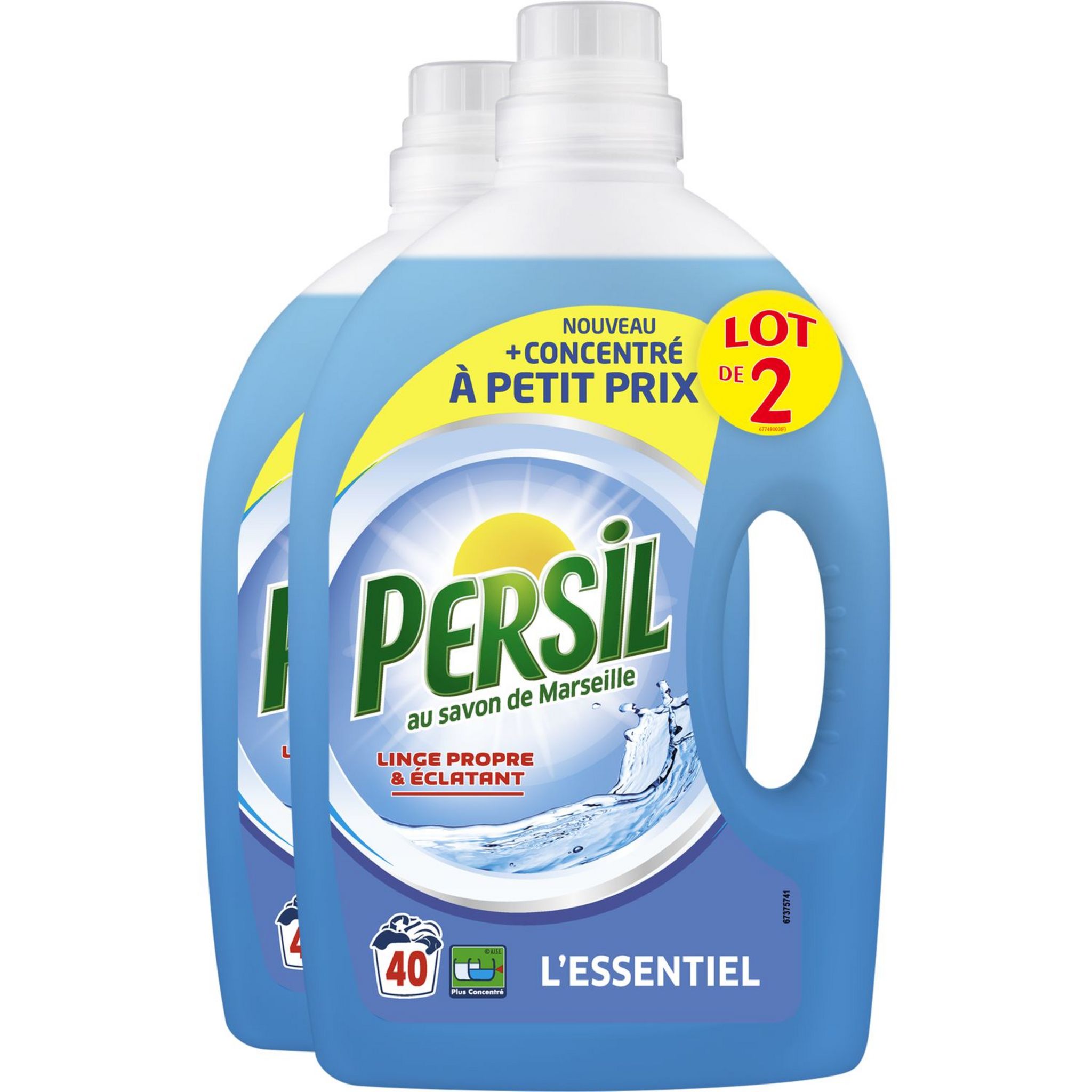 PERSIL Lessive liquide au savon de Marseille 80 lavages 2x2l pas cher ...