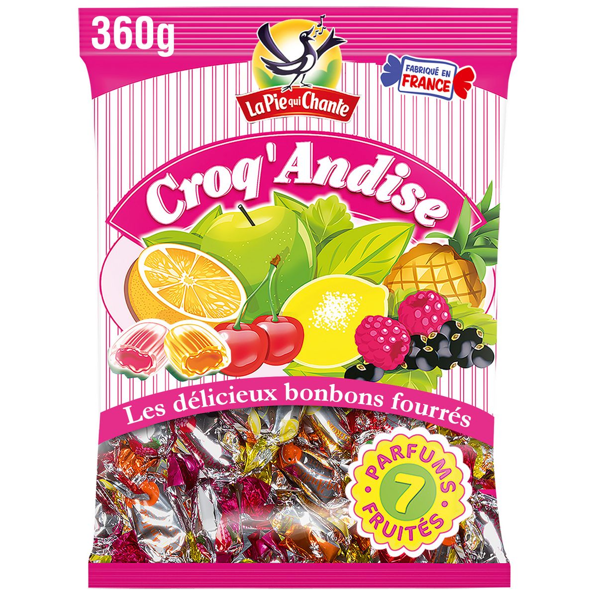 LA PIE QUI CHANTE Croq'Andise Assortiment de 7 variétés de bonbons ...