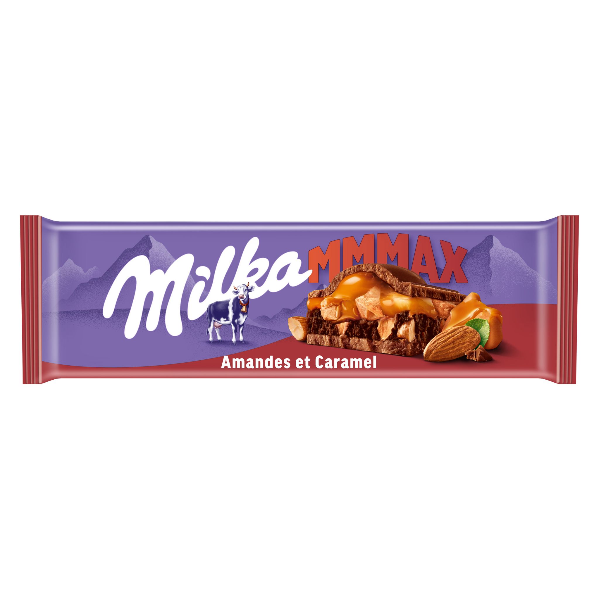 MILKA MMMax Tablette de chocolat fourrée aux amandes et caramel 1 pièce ...
