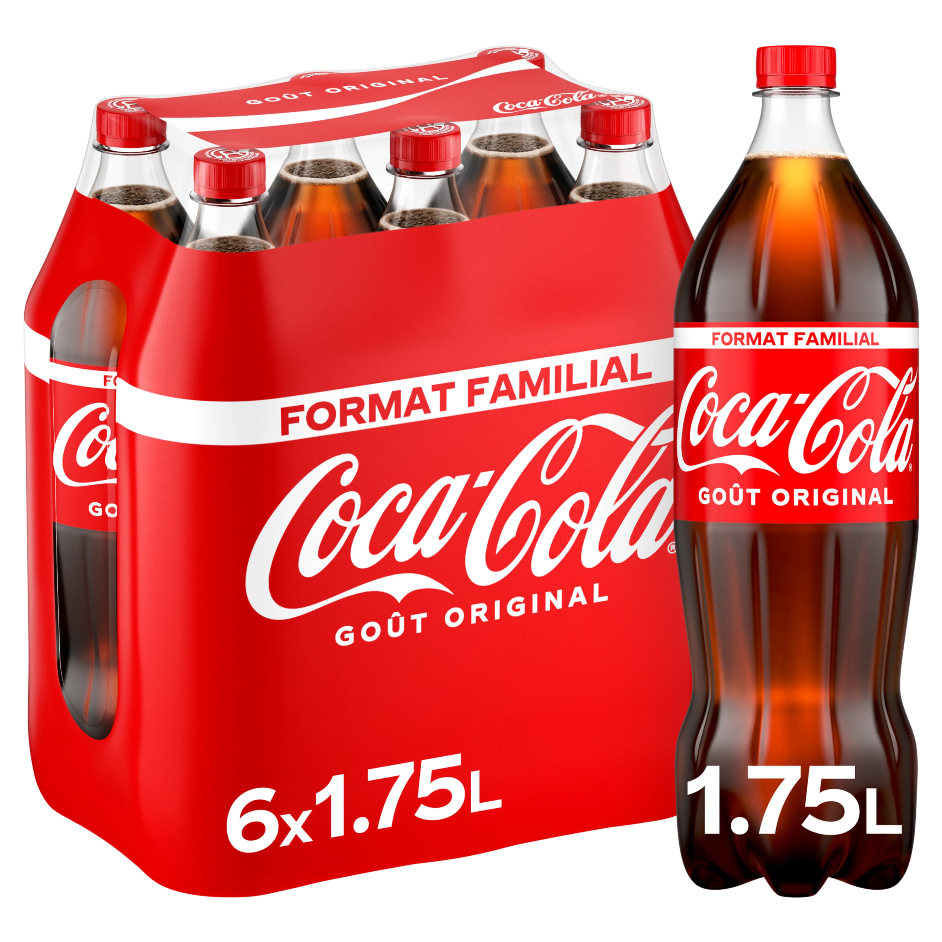 COCA-COLA Boisson gazeuse aux extraits végétaux goût original 1,25l pas ...