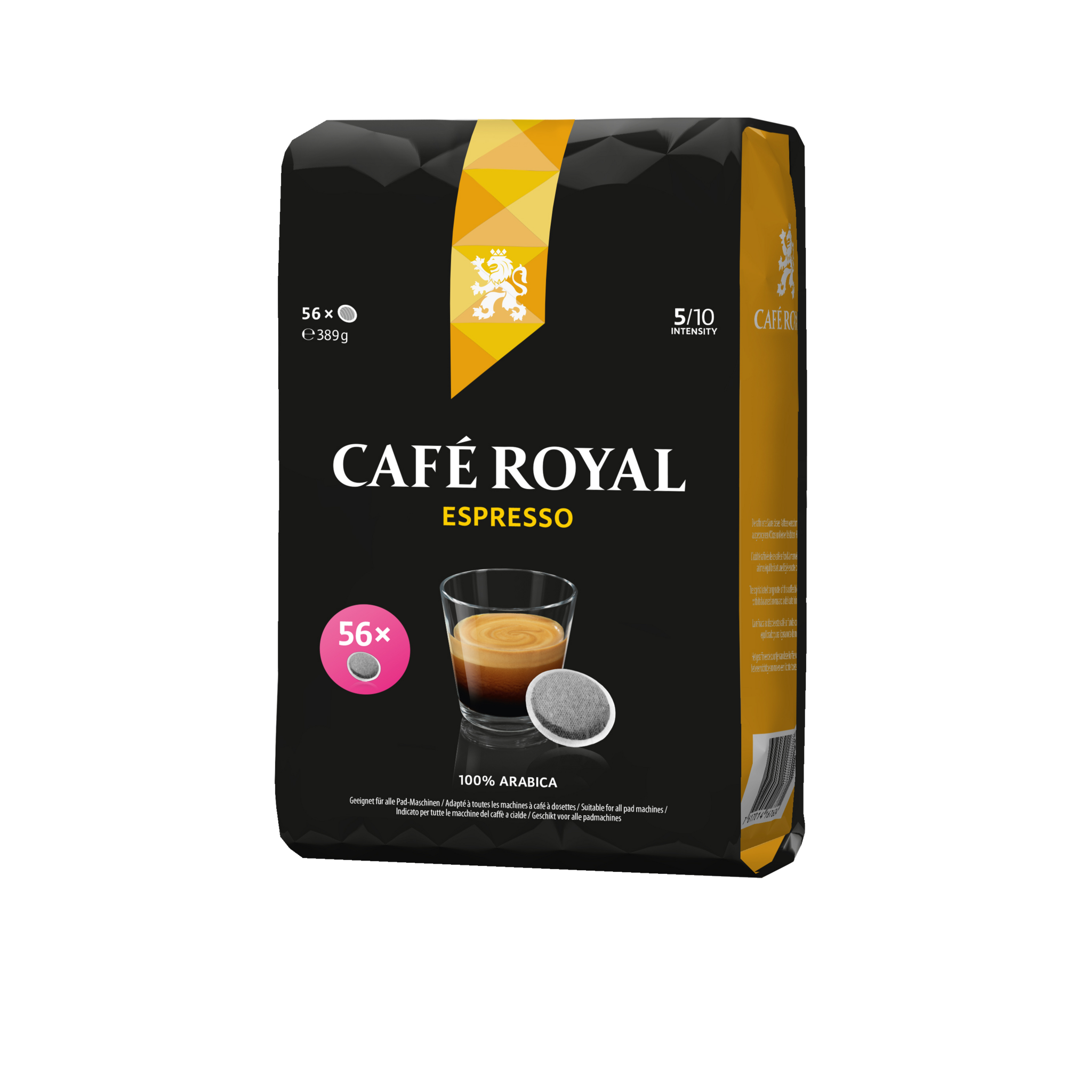 CAFE ROYAL Café espresso en dosette souple 56 dosettes 389g pas cher ...
