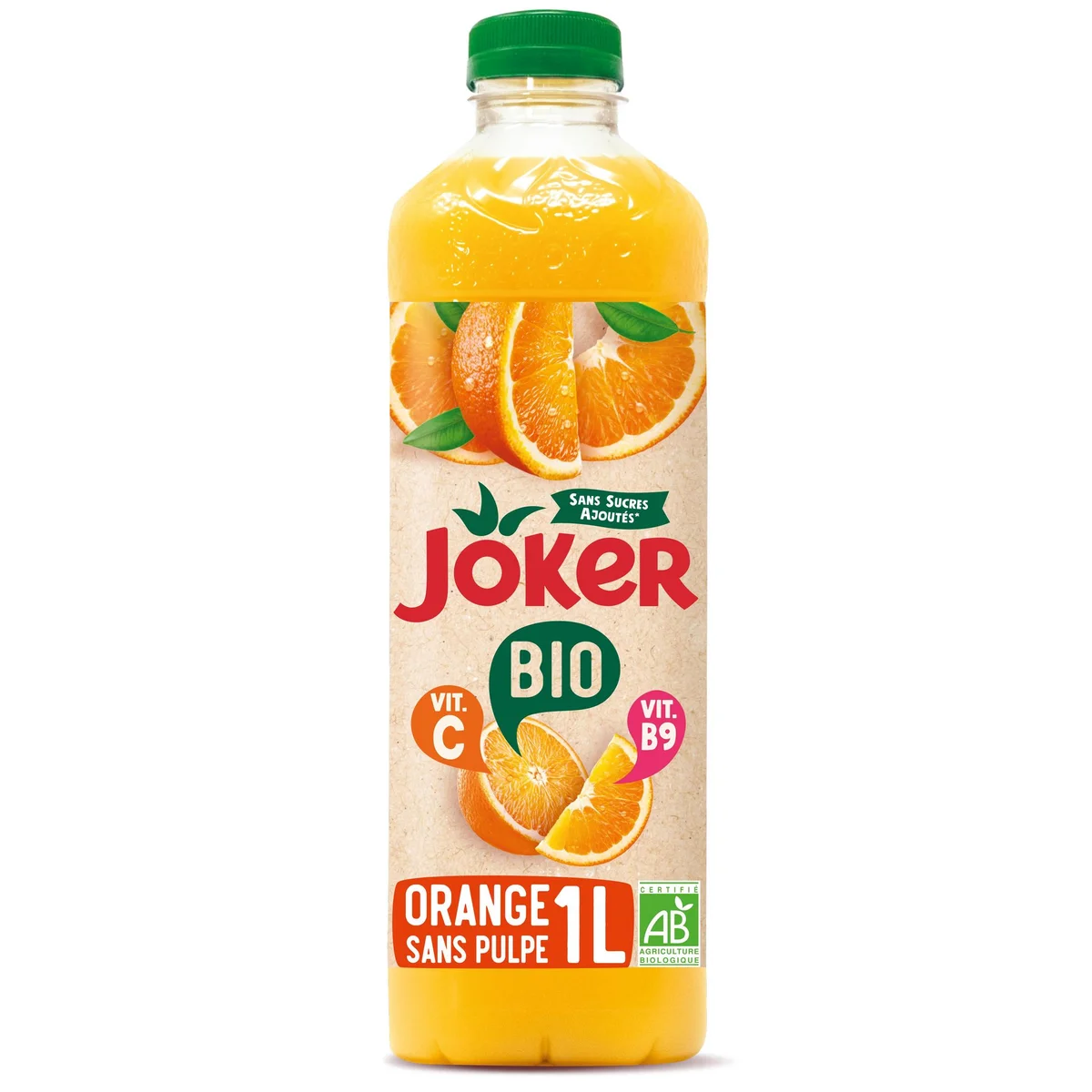 JOKER Jus d'orange le bio sans pulpe sans sucres ajoutés 1l pas cher - Auchan.fr