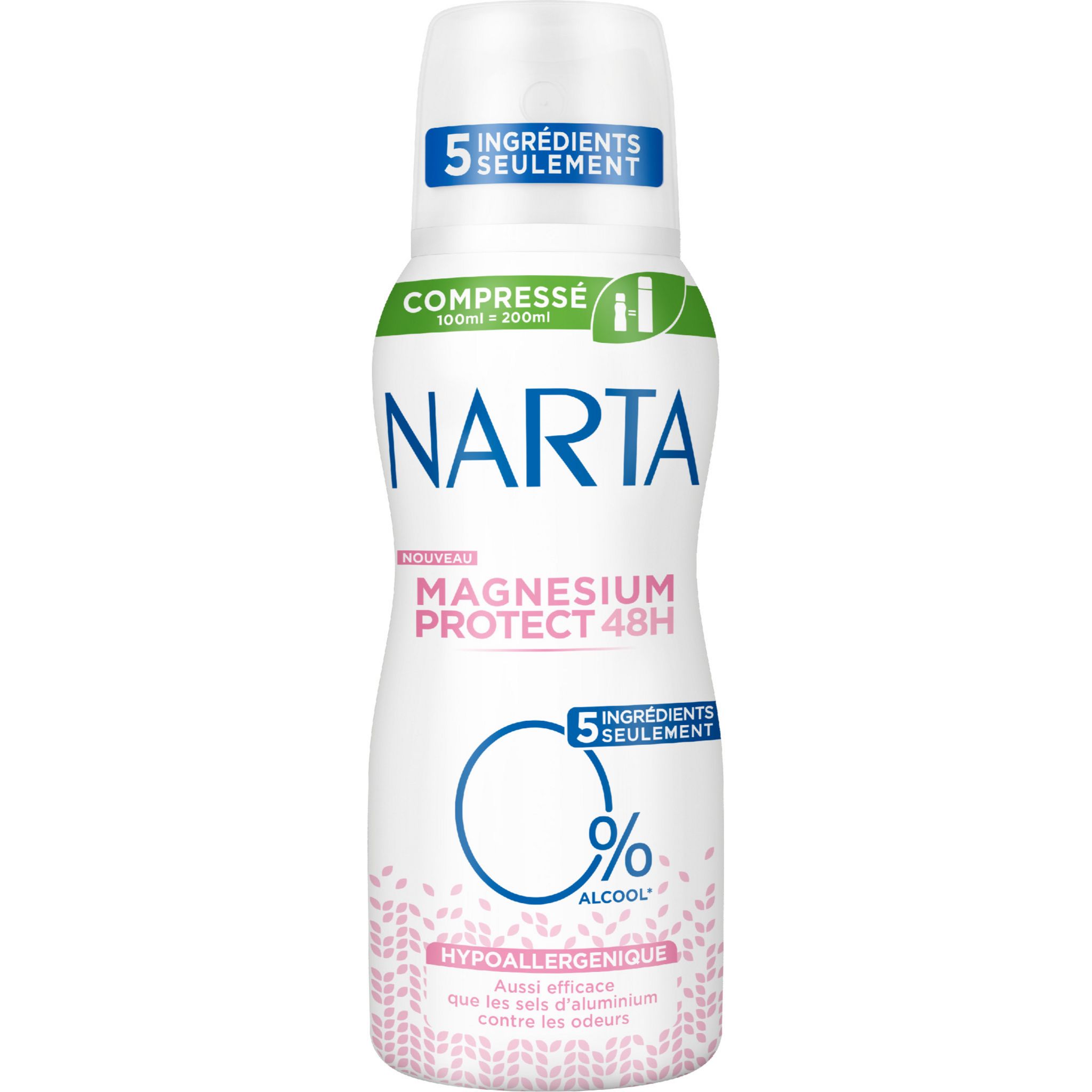 NARTA Déodorant compressé 48h magnesium protect 0% 100ml pas cher ...