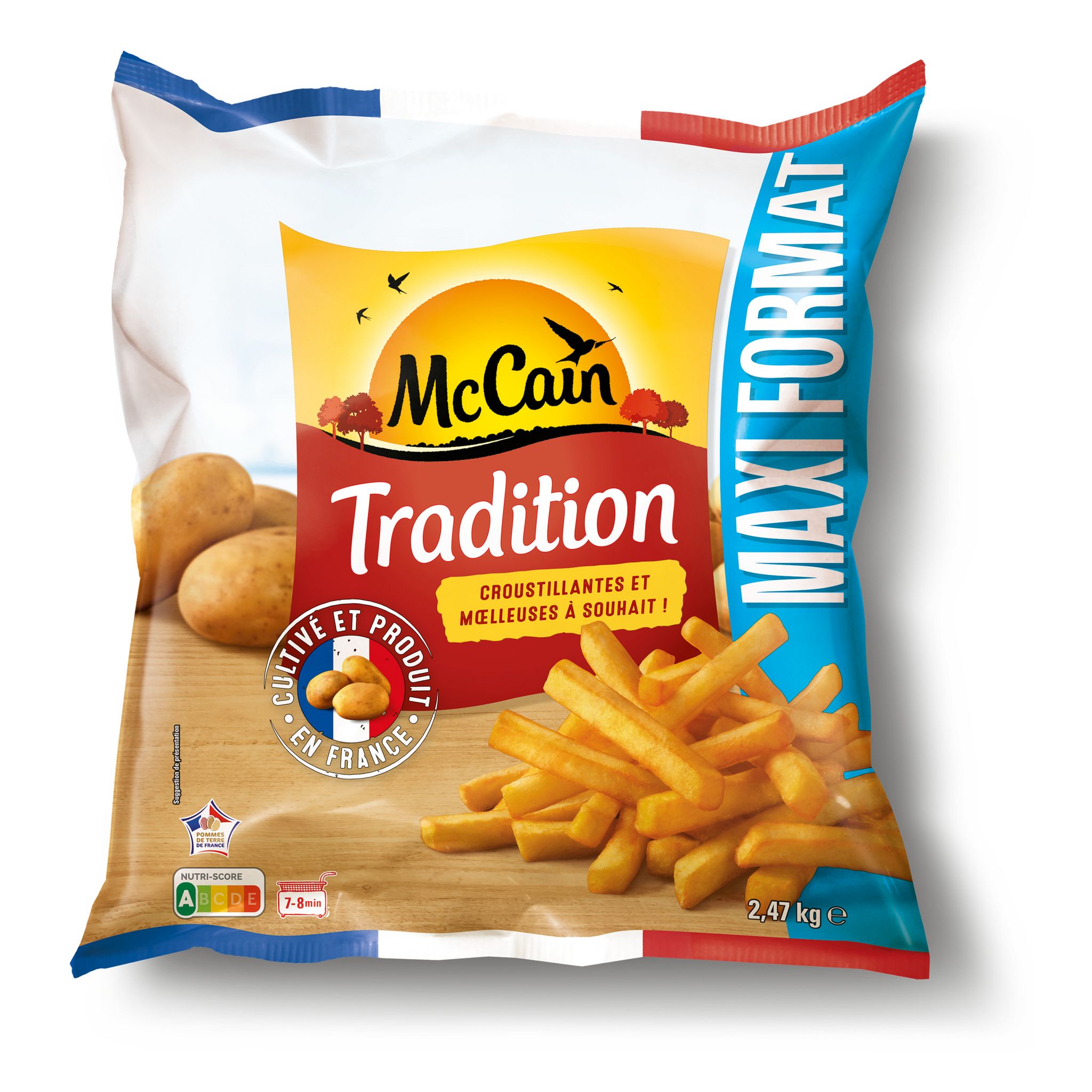 MCCAIN Tradition frites 7-8 personnes 2,47kg pas cher - Auchan.fr