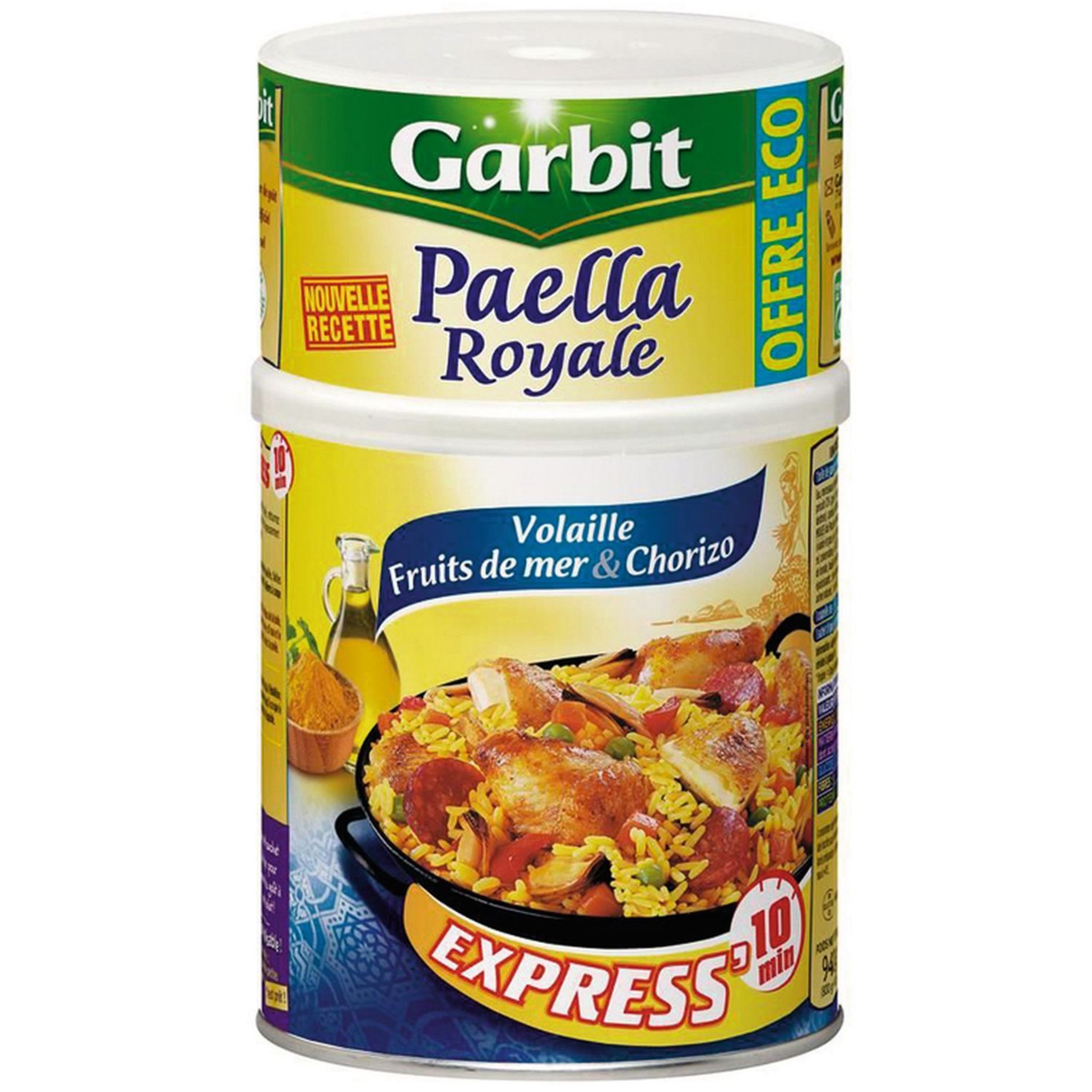 GARBIT Paella royale express volaille fruits de mer et chorizo 940g pas ...