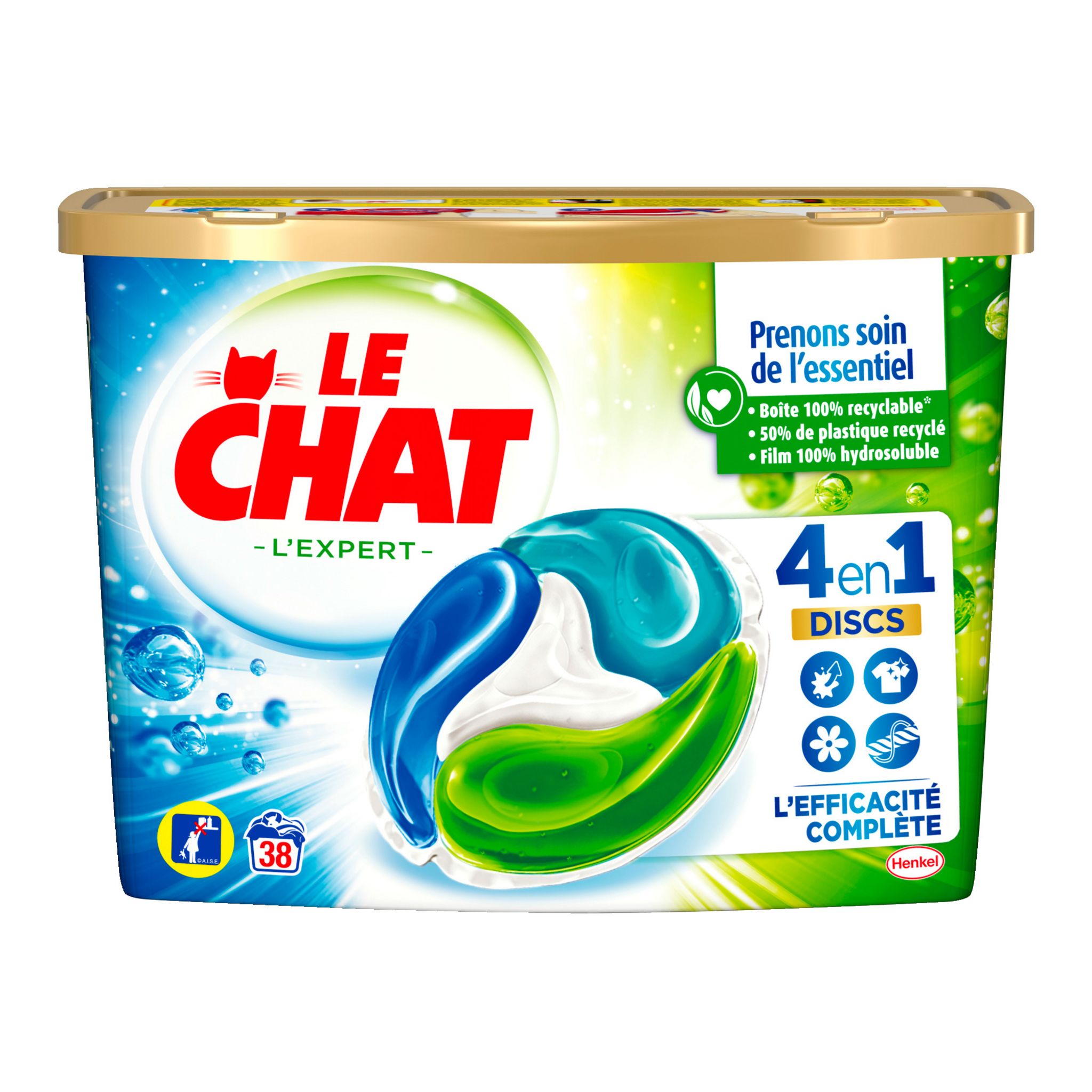 LE CHAT Capsules de lessive 4 en 1 38 capsules pas cher - Auchan.fr