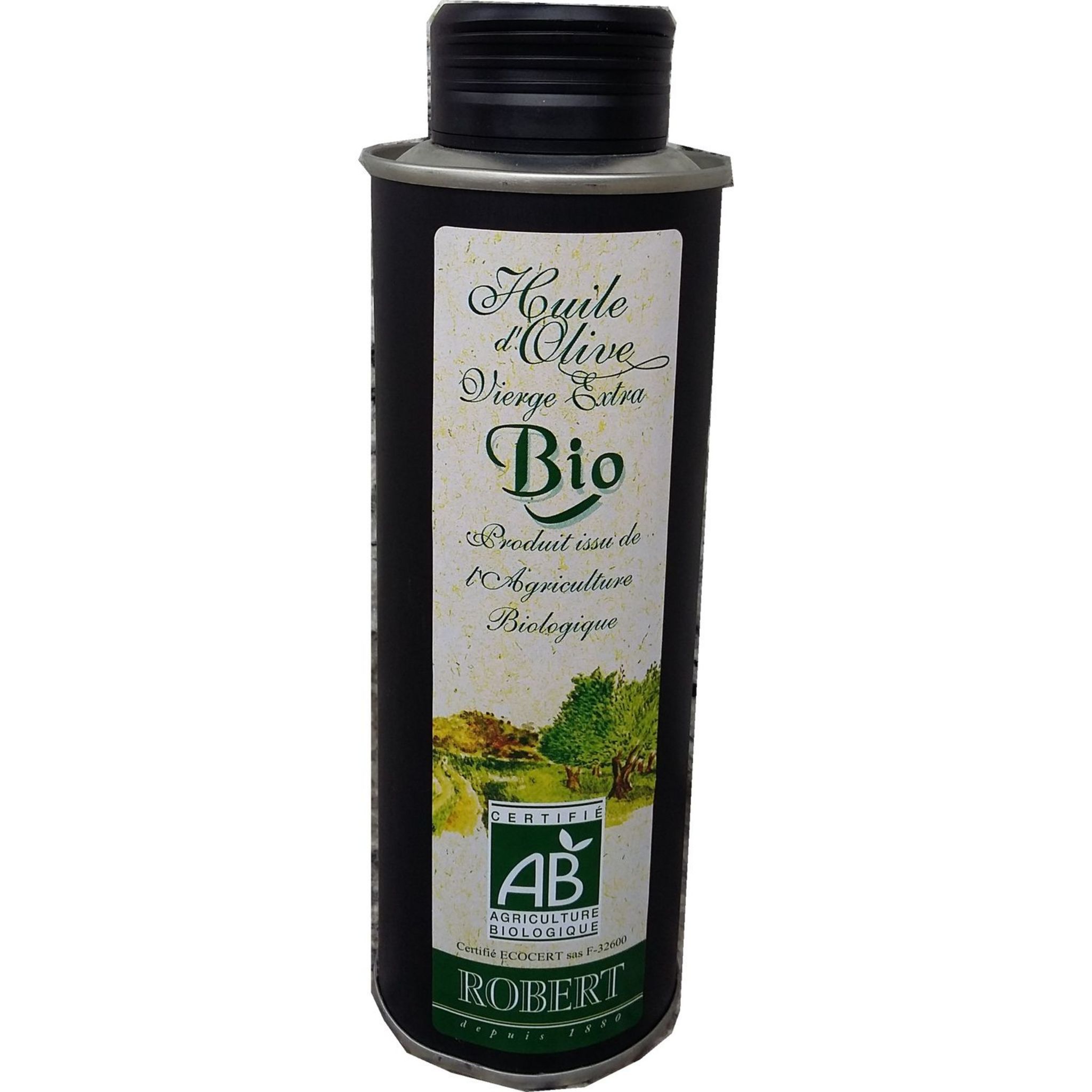 ROBERT Huile d'olive vierge extra bio bidon métal 25cl pas cher - Auchan.fr