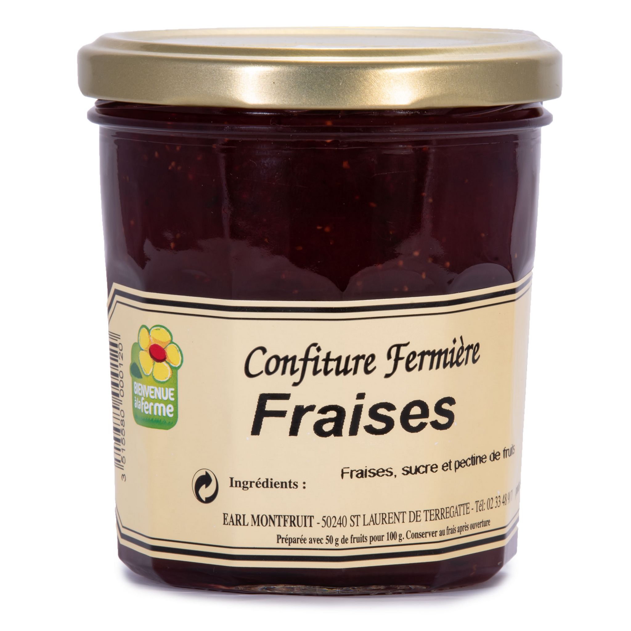 MONTFRUIT Confiture fermière à la fraises 360g pas cher - Auchan.fr