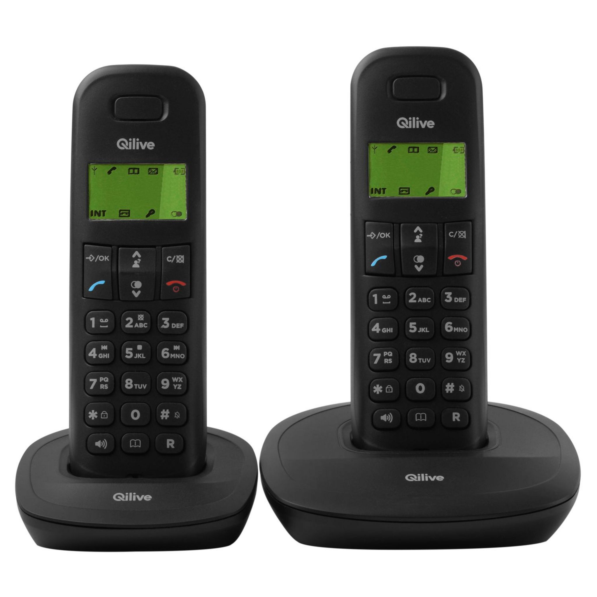 QILIVE Téléphone sans fil - 151048 Q.4734 - Noir pas cher - Auchan.fr