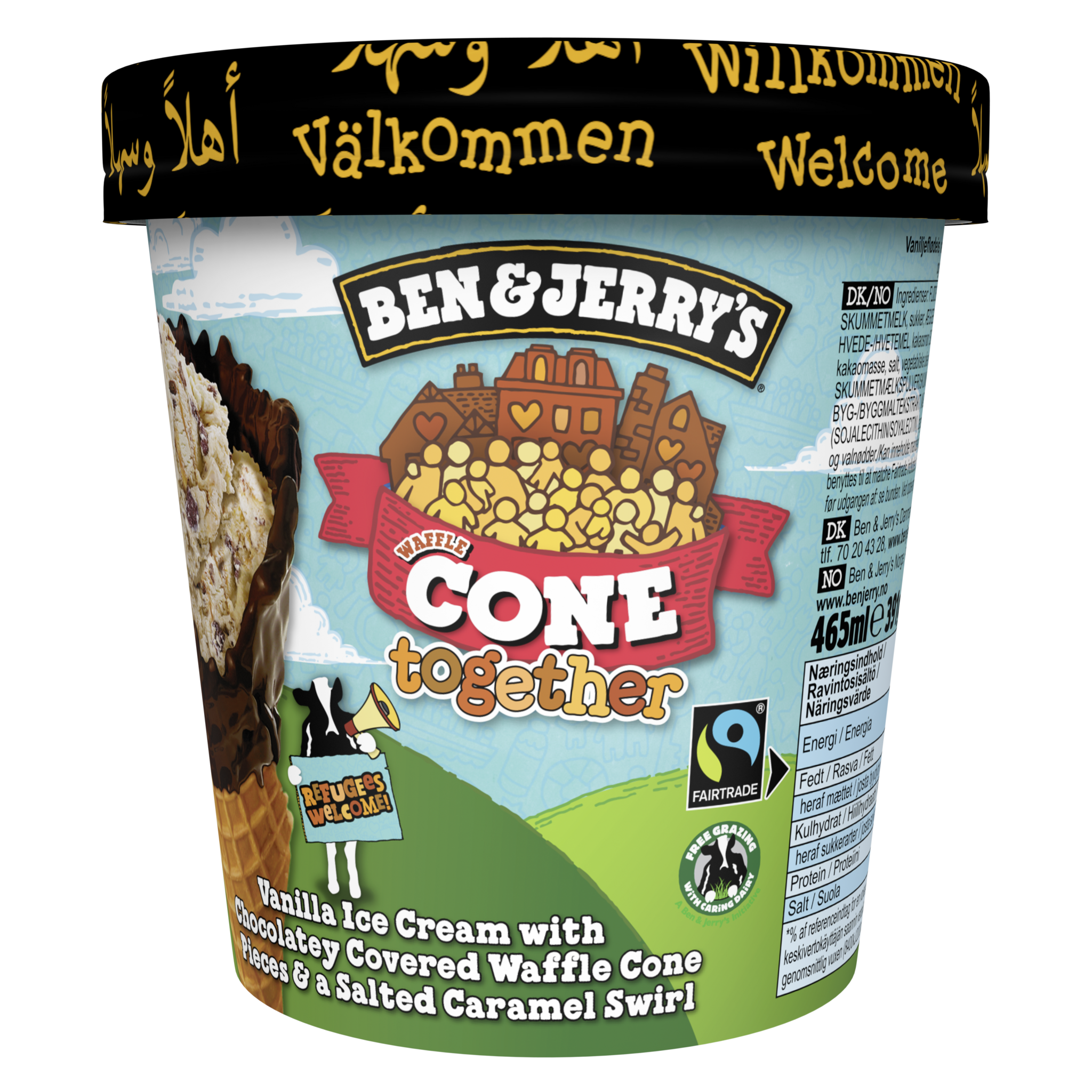 BEN & JERRY'S Pot de crème glacée cone together 391g pas cher - Auchan.fr