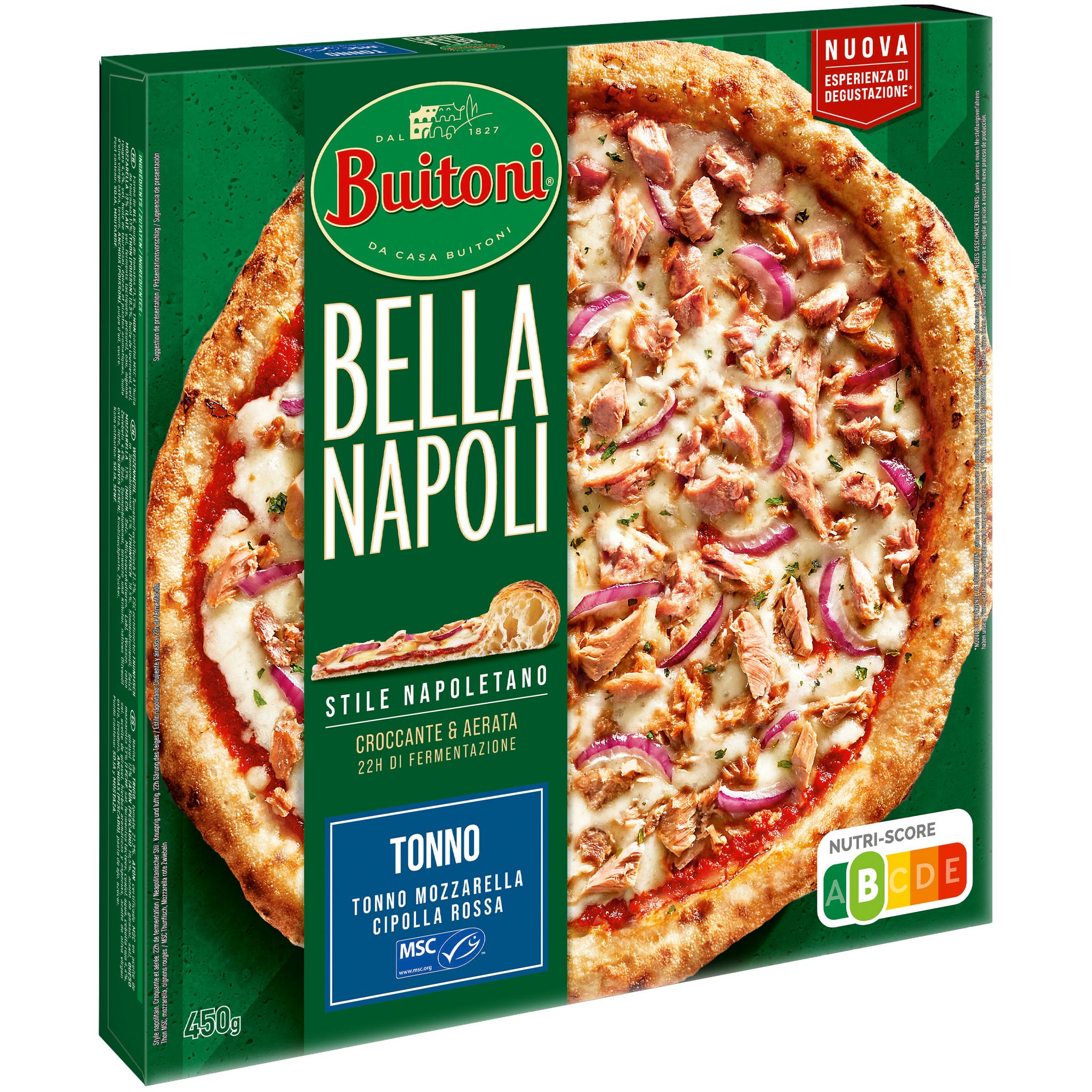 BUITONI Bella Napoli pizza au thon MSC 450g pas cher - Auchan.fr