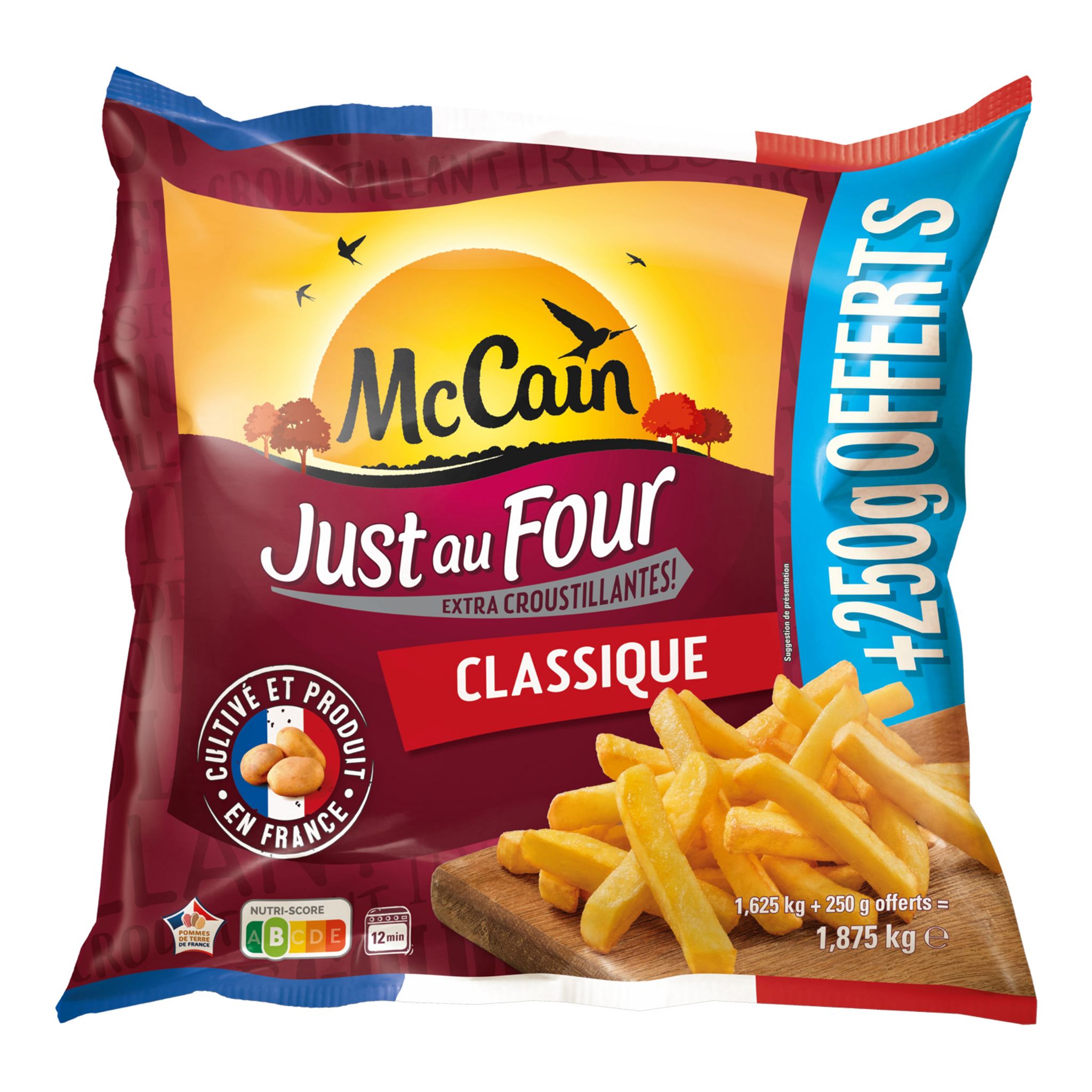 MCCAIN Just au Four - Frites classiques 1,625kg +250g offerts pas cher ...