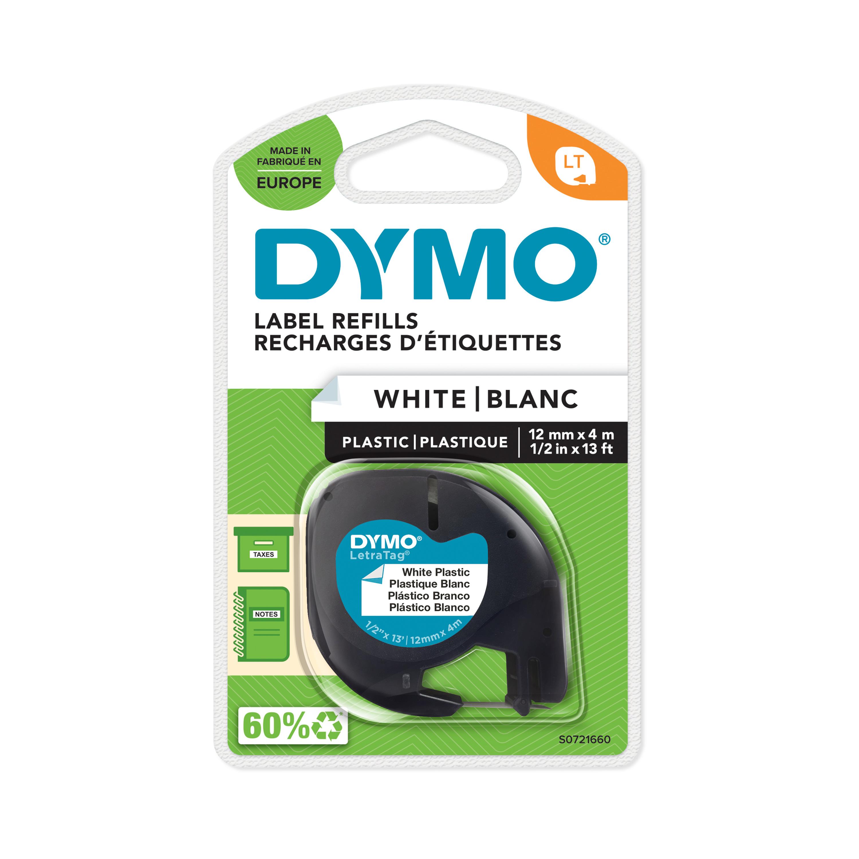Ruban pour étiqueteuse x1 12mm x 4m Dymo pas cher - Auchan.fr