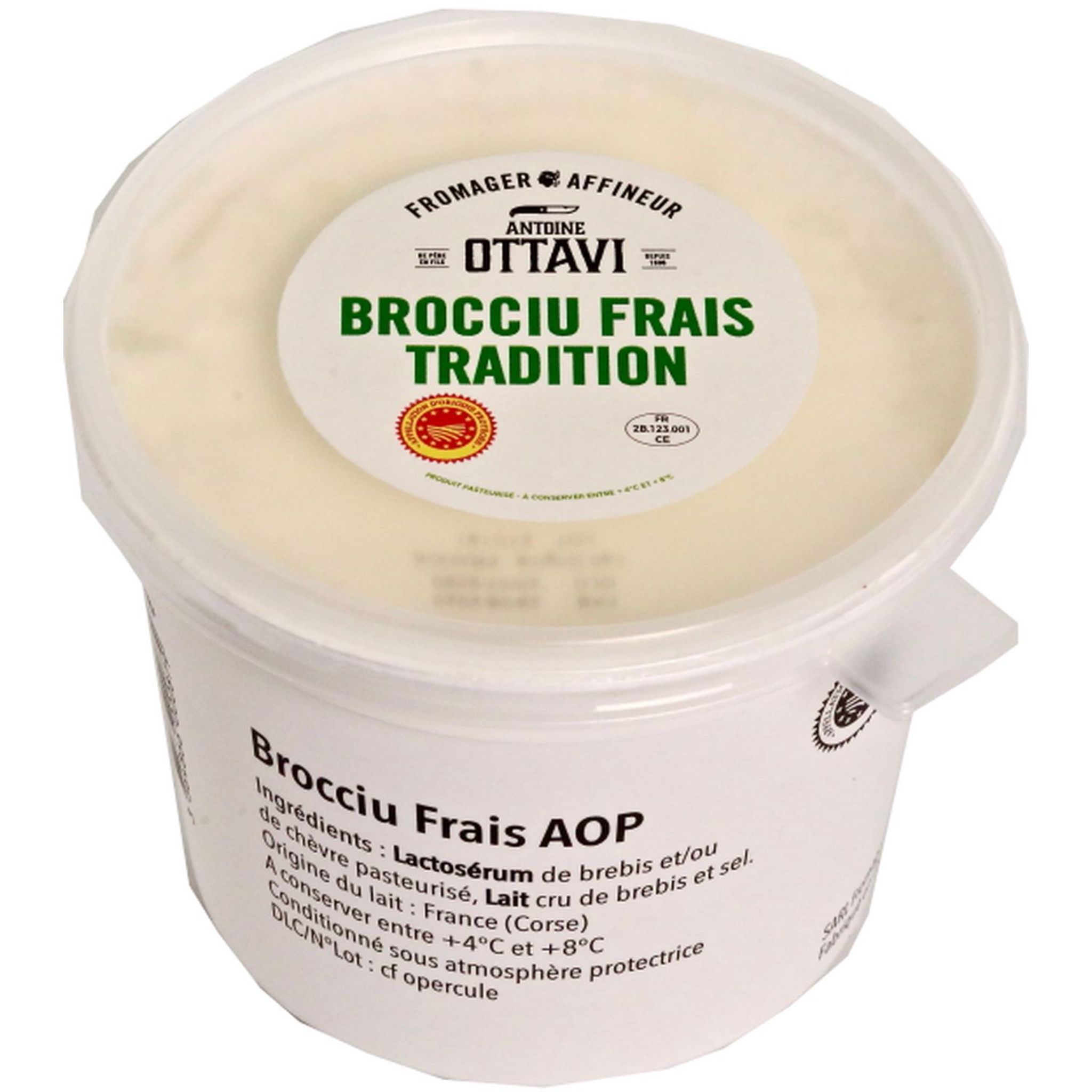 ANTOINE OTTAVI AOP Fromage Brocciu frais de tradition de brebis 450g ...