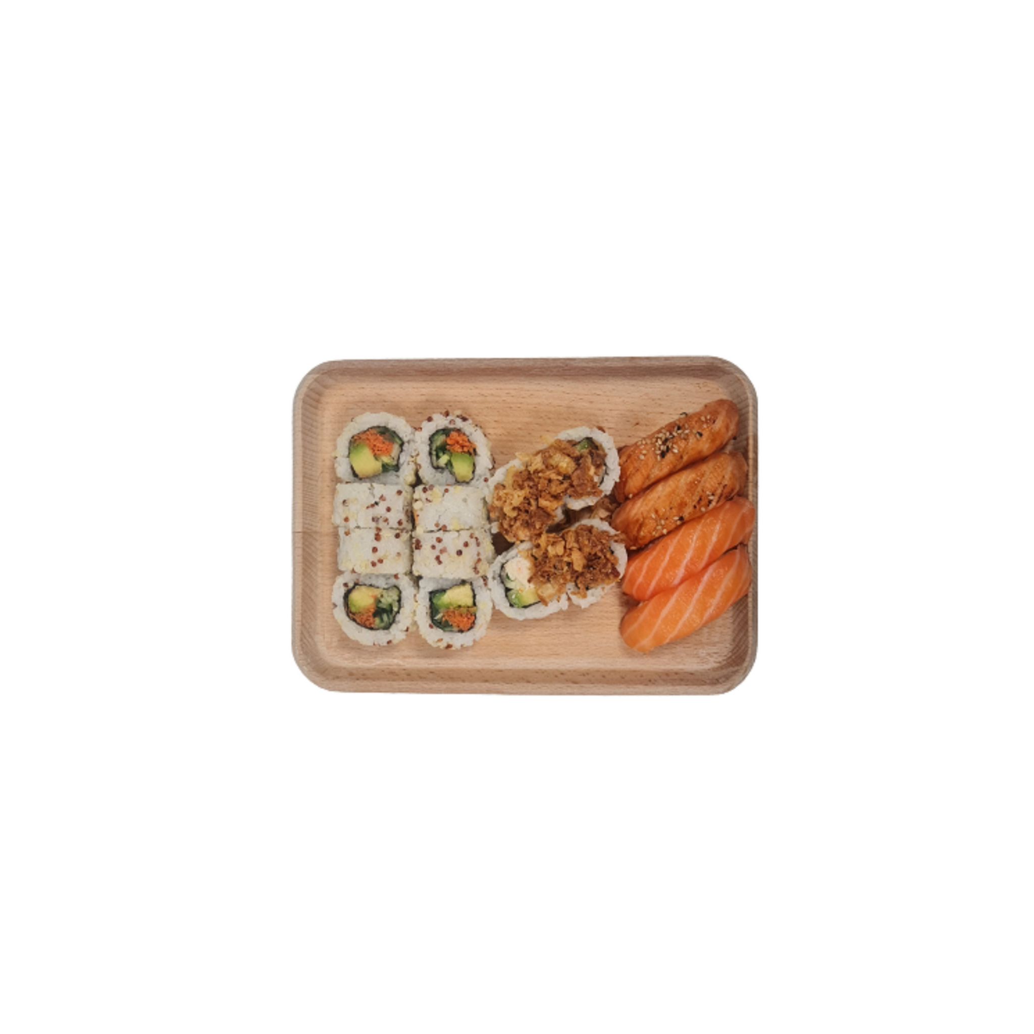 MON CHEF SUSHI Plateau Tsukimi 16 pièces 370g pas cher - Auchan.fr