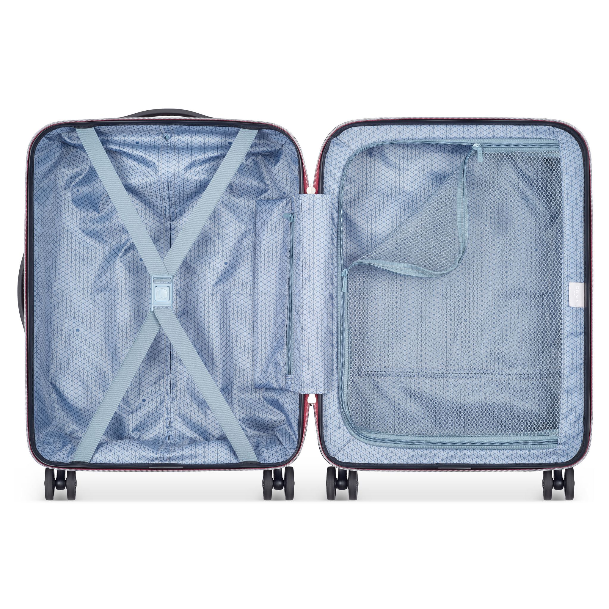 DELSEY Valise Cabine à roulettes rigide Rouge ABS 55 x 40 x 20 cm ...