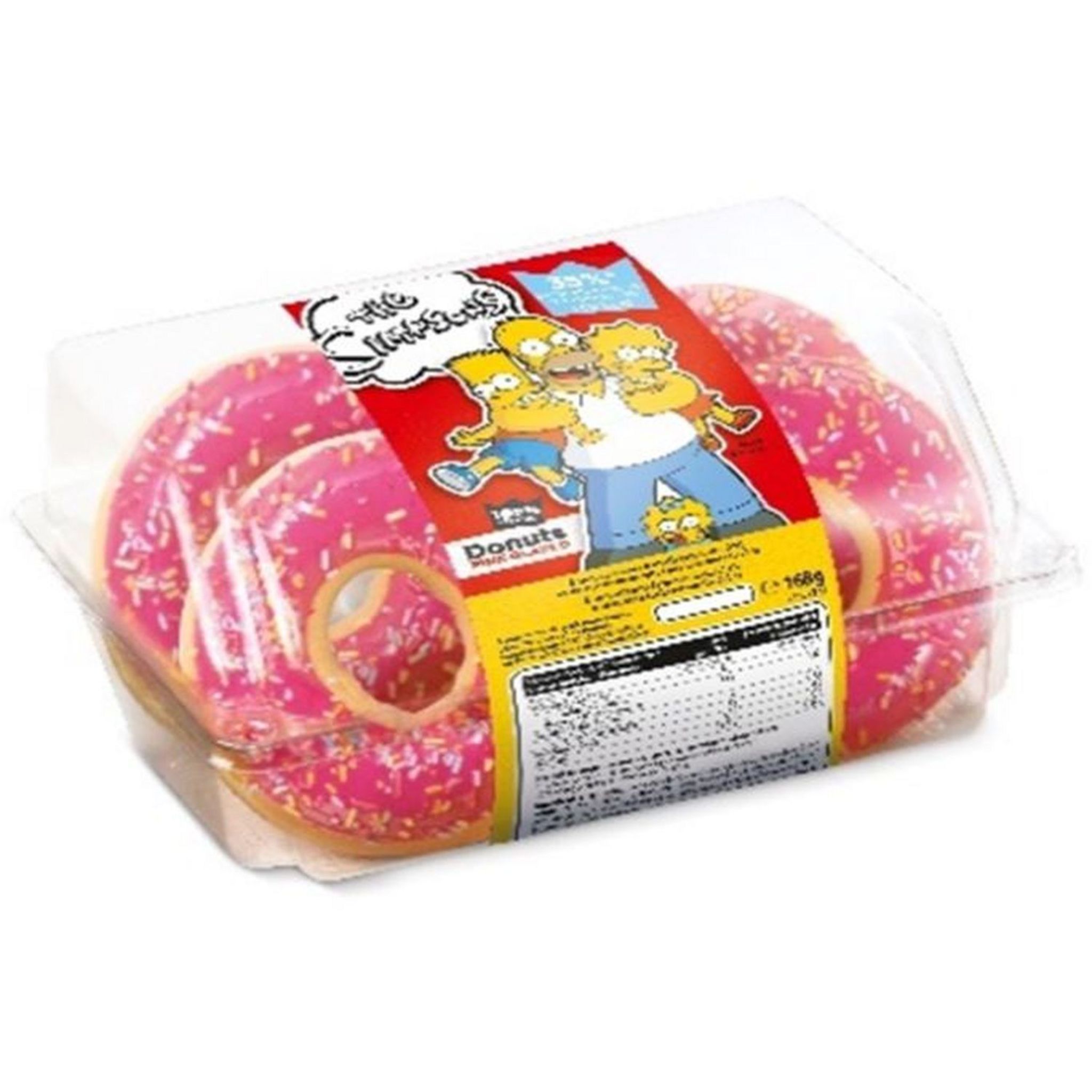 THE SIMPSONS Donuts pink blister 4 donuts 168g pas cher - Auchan.fr