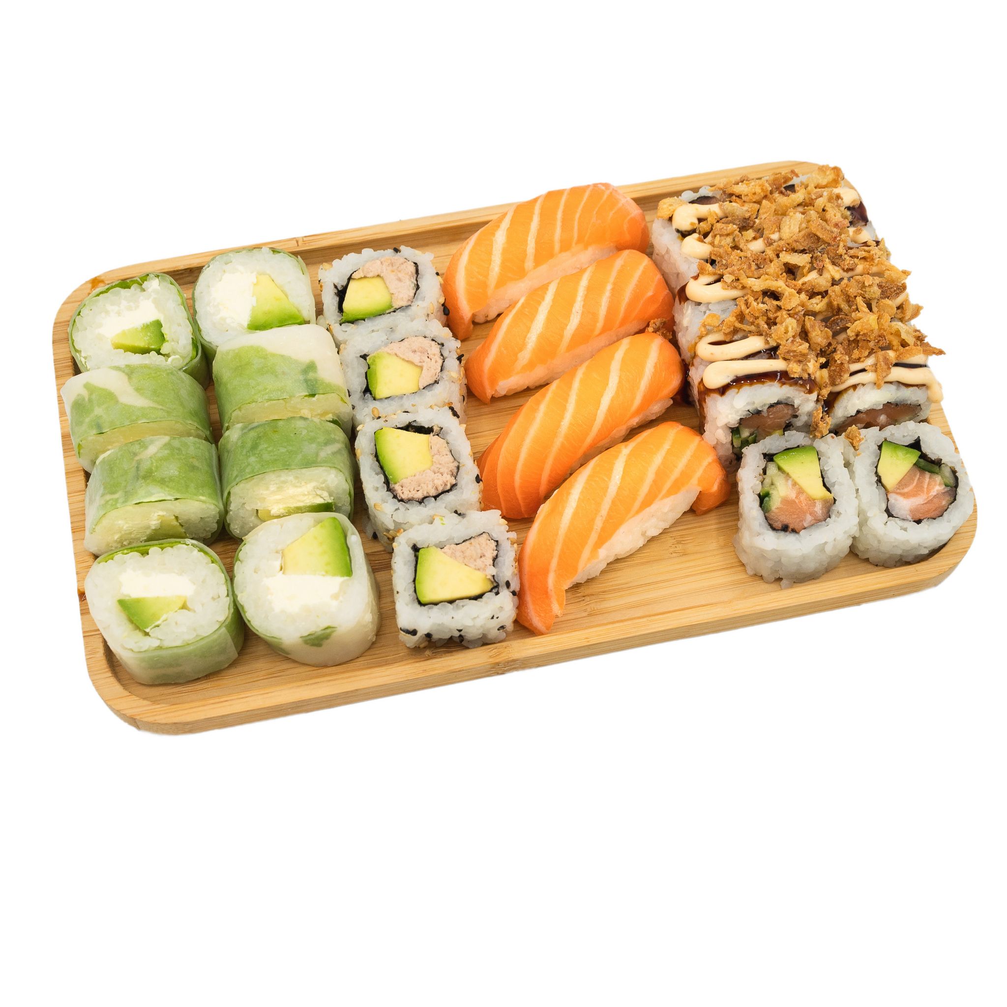 MON CHEF SUSHI Plateau sushi Atsui 24 pièces 500g pas cher - Auchan.fr