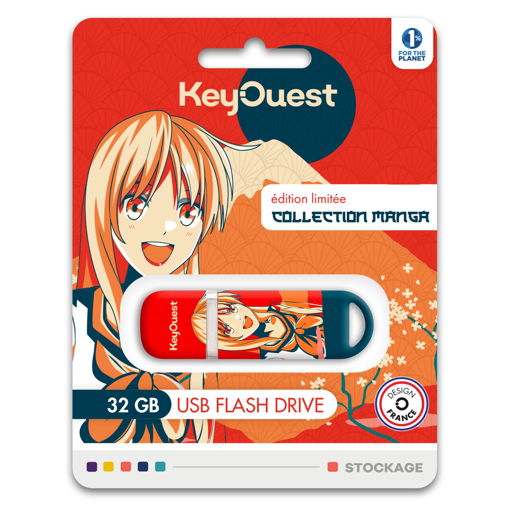 KEYOUEST Clé USB 32GO SHOJO - ROUGE pas cher - Auchan.fr