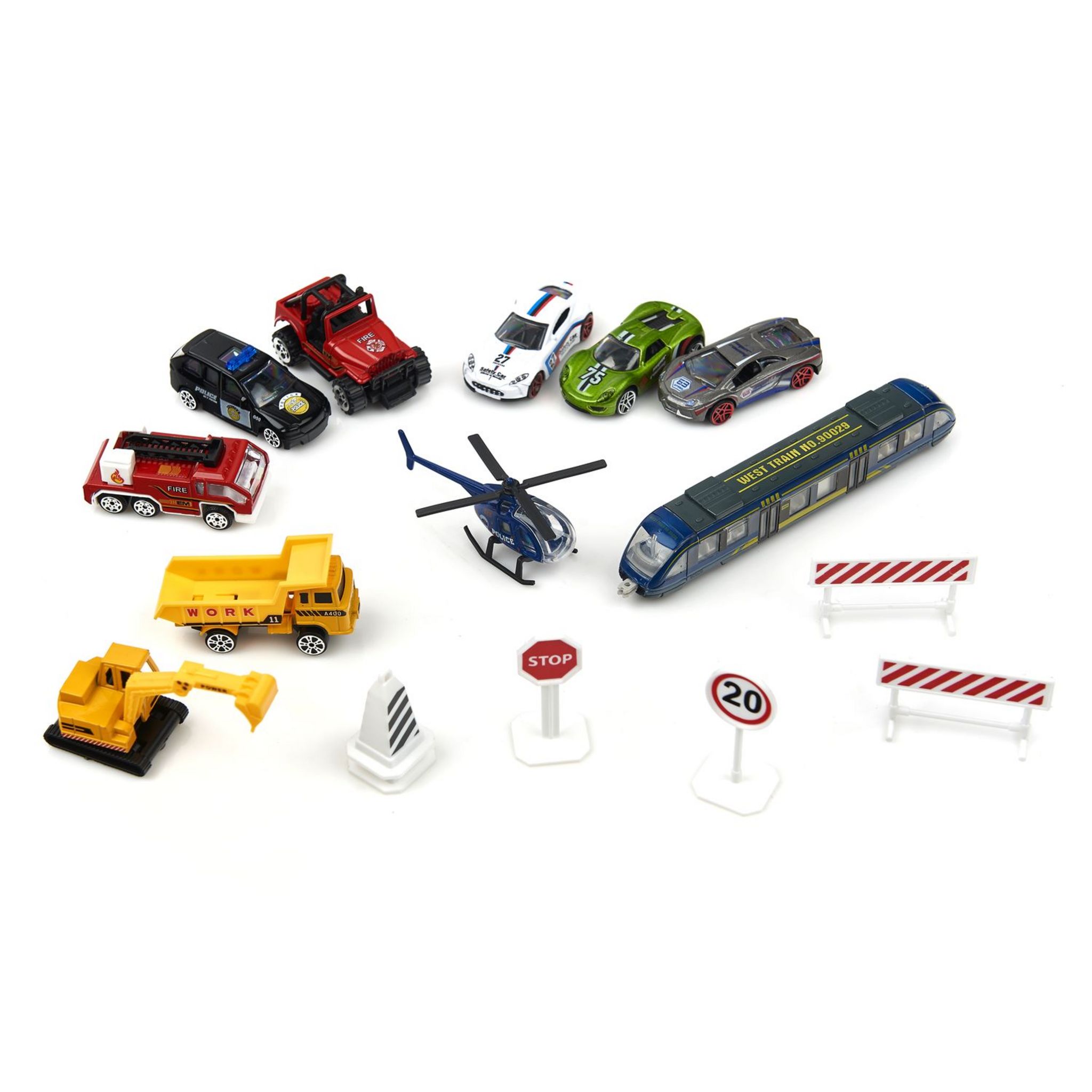 ONE TWO FUN Coffret véhicules de secours échelle 1/64ème pas cher ...