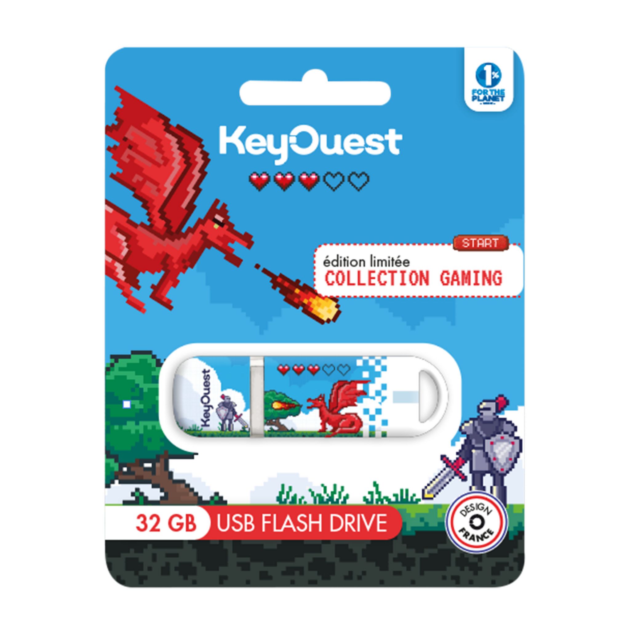 KEYOUEST Clé USB 32GO - Gaming pixel pas cher - Auchan.fr