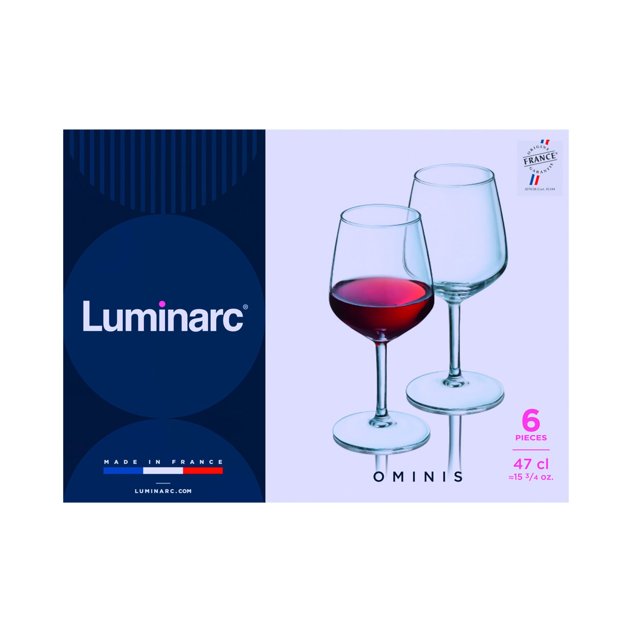 LUMINARC Service 6 verres à pied 47cl OMINIS pas cher - Auchan.fr