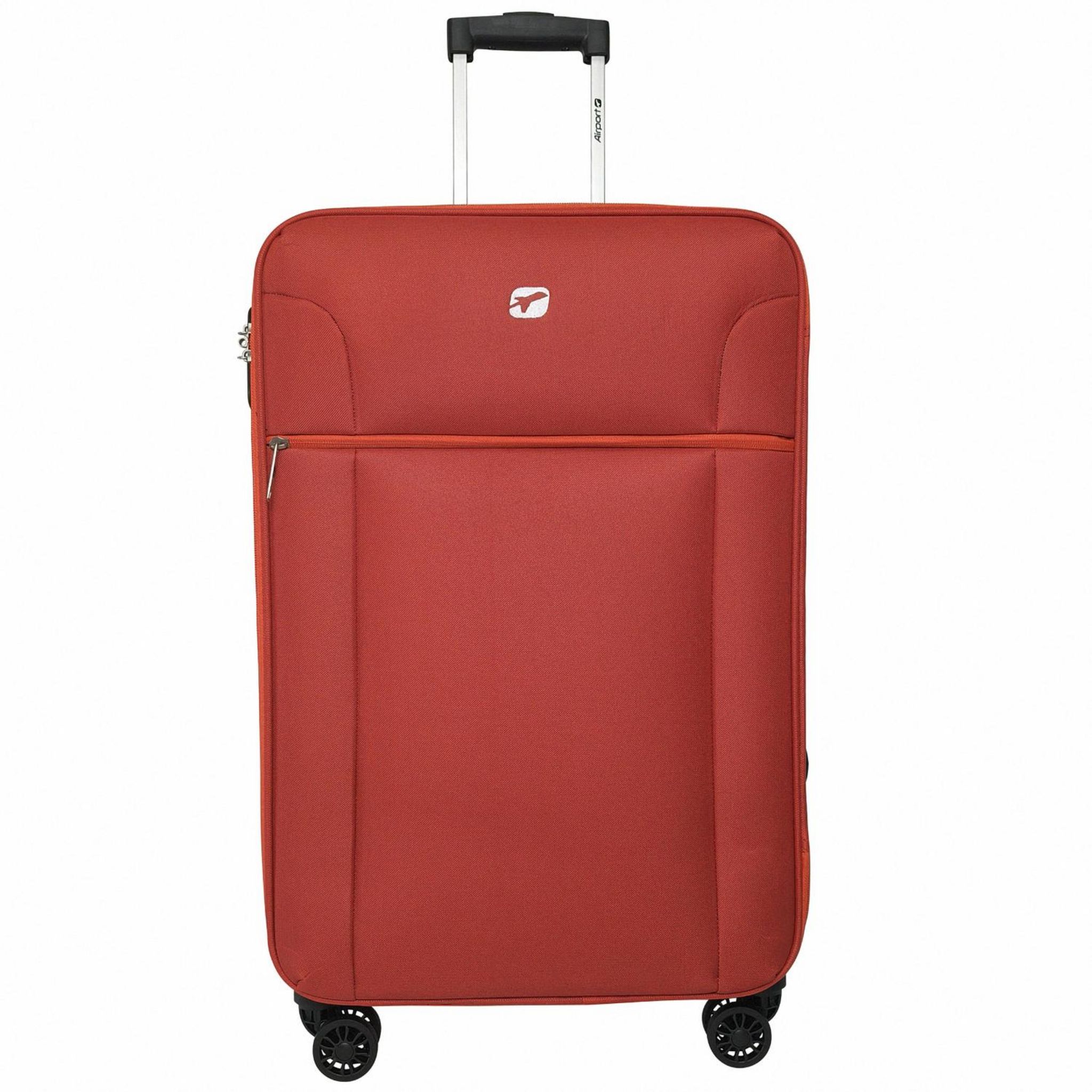 AIRPORT Valise souple polyester rouge 8 roues 77x45x25cm Glam pas cher ...
