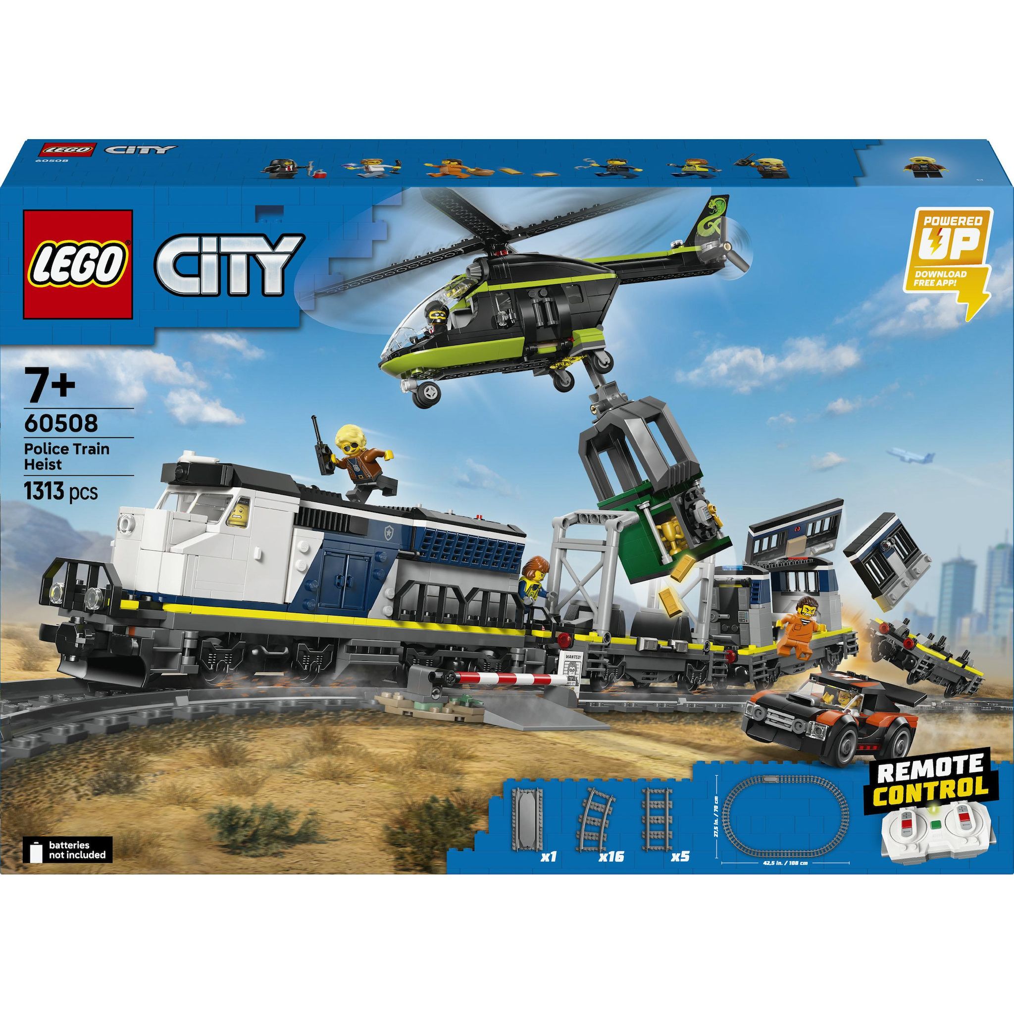 LEGO City 60508 - Le braquage du Train de Police pas cher - Auchan.fr