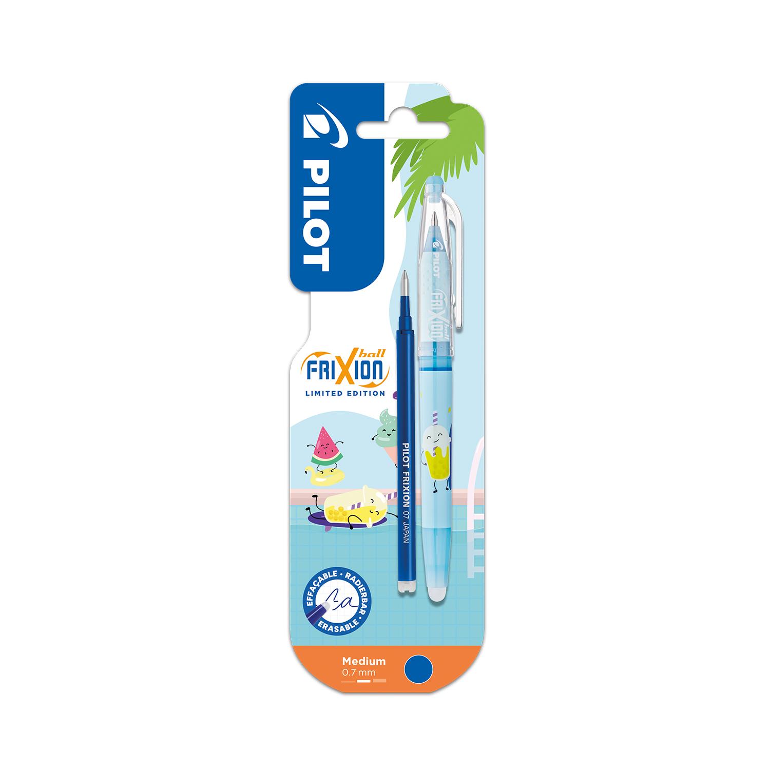 PILOT Stylo Frixion Ball Bleu encre Bleu + recharge - Pool Party pas ...