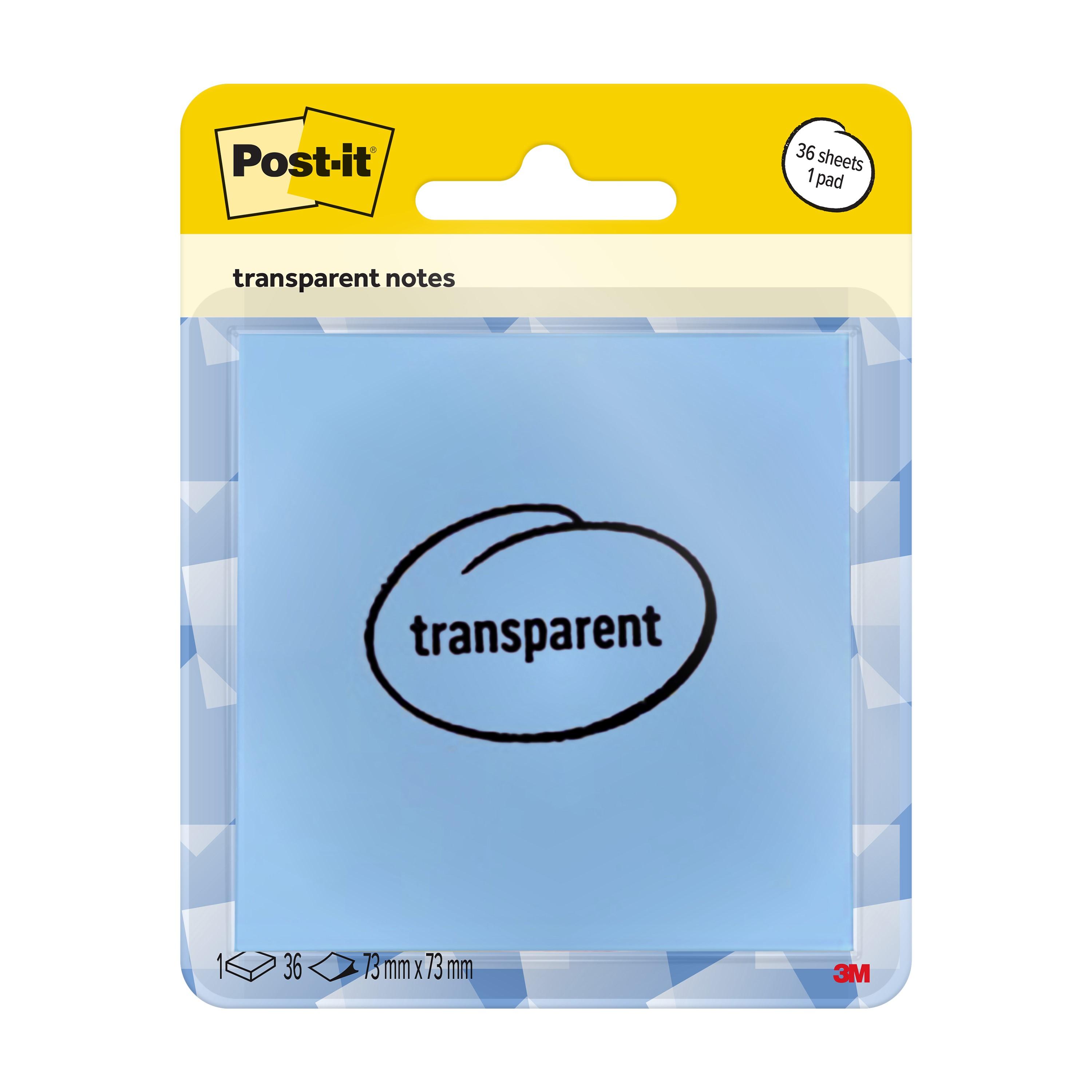 3M Post-it transparent bleu 36 feuilles pas cher - Auchan.fr